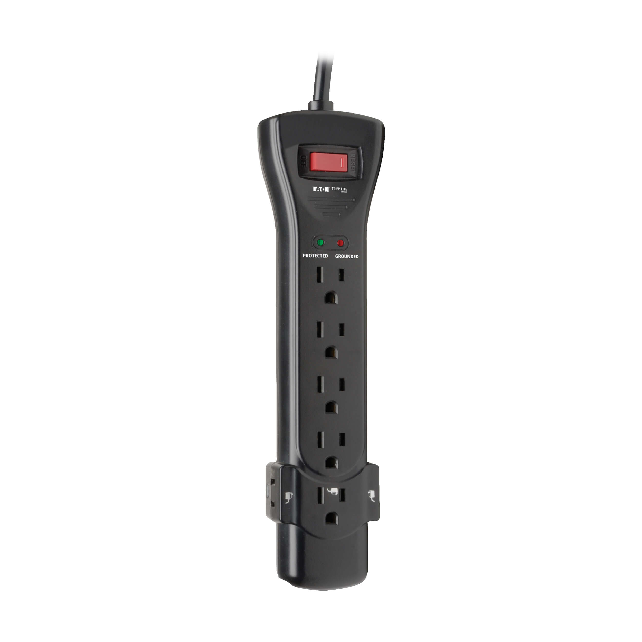 Surge Protector, 7 Outlet, 2160 Joules, 7-ft Cord, LED | Eaton