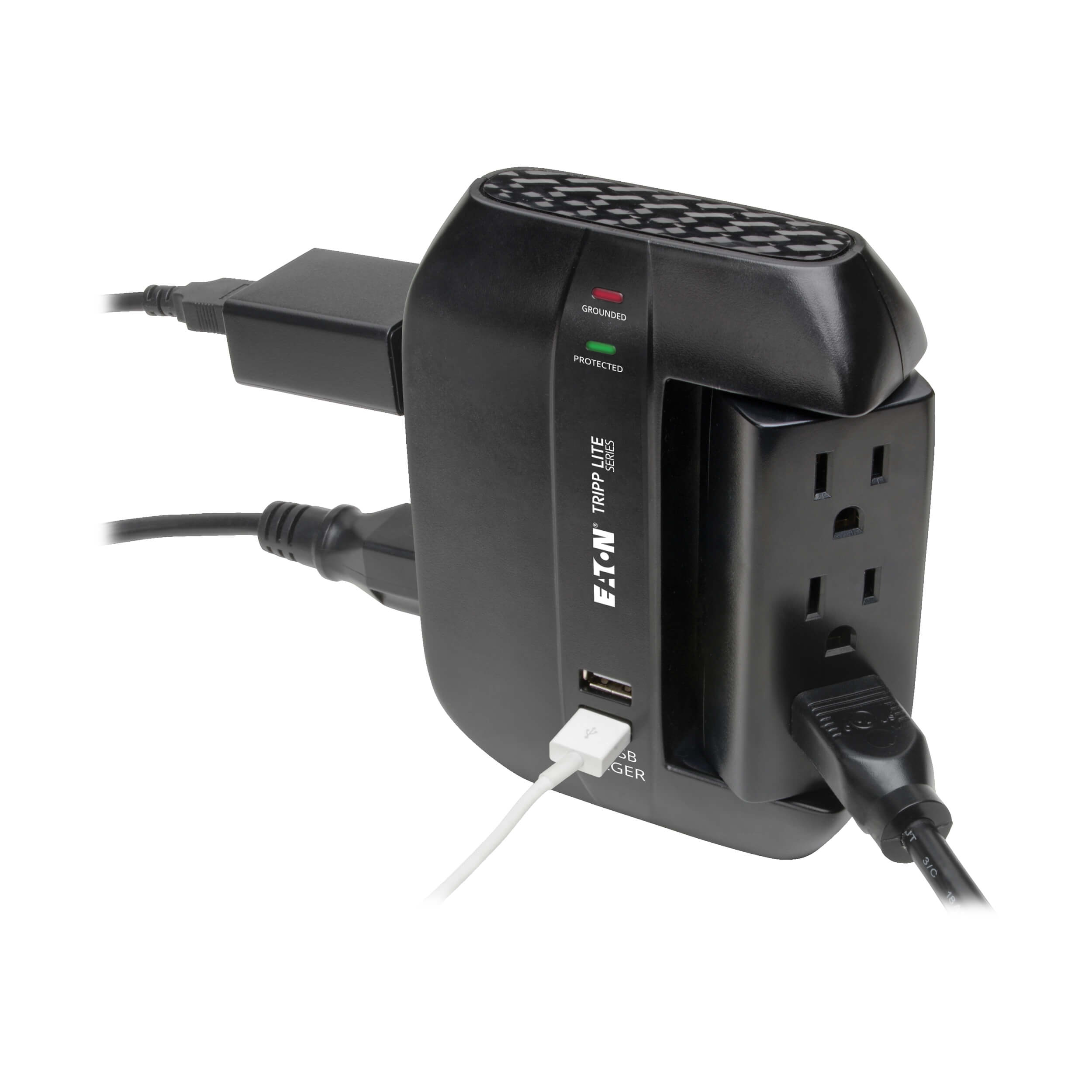 Surge Protector, 6 Outlets, 3 Rotatable, Direct-Plug In | Eaton
