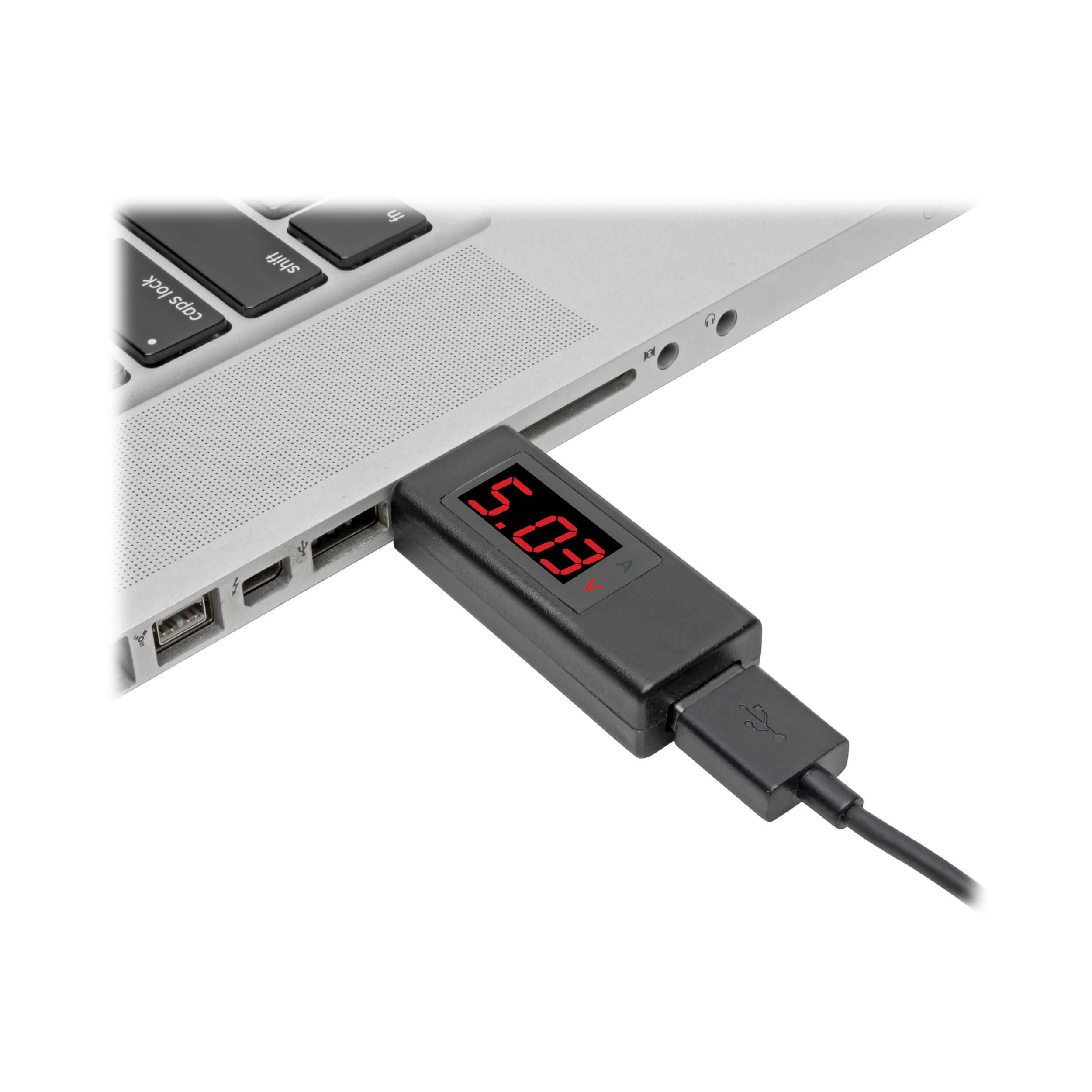 USB-A Voltage and Current Tester, LCD, Male-Female | Eaton