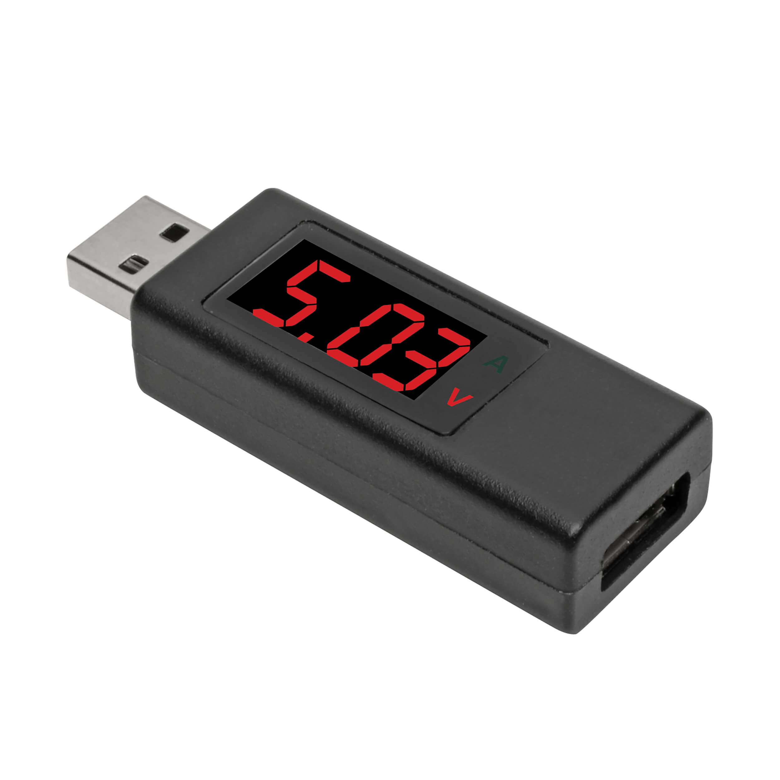 USB-A Voltage and Current Tester, LCD, Male-Female | Eaton