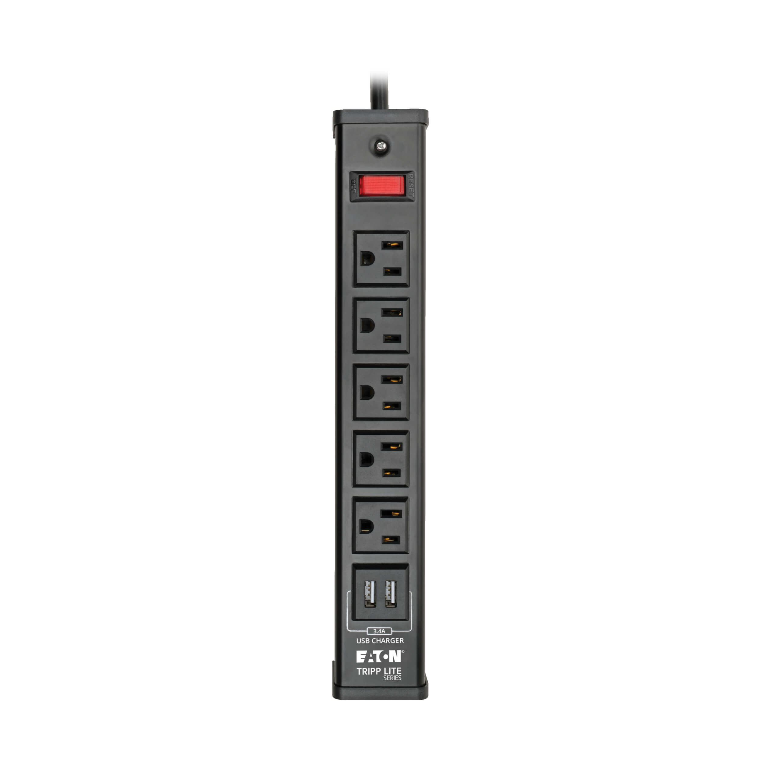Surge Protector, 5 Outlet, 2 USB Ports, 6-ft Cord, 450 Joule | Eaton