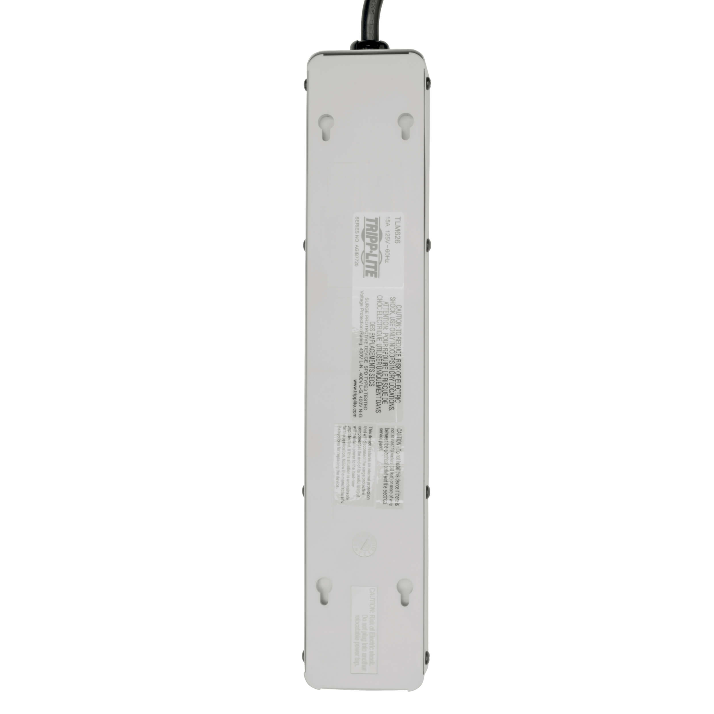 Surge Protector, 6 Outlet, 1340 Joules, 6-ft Cord, Metal | Eaton