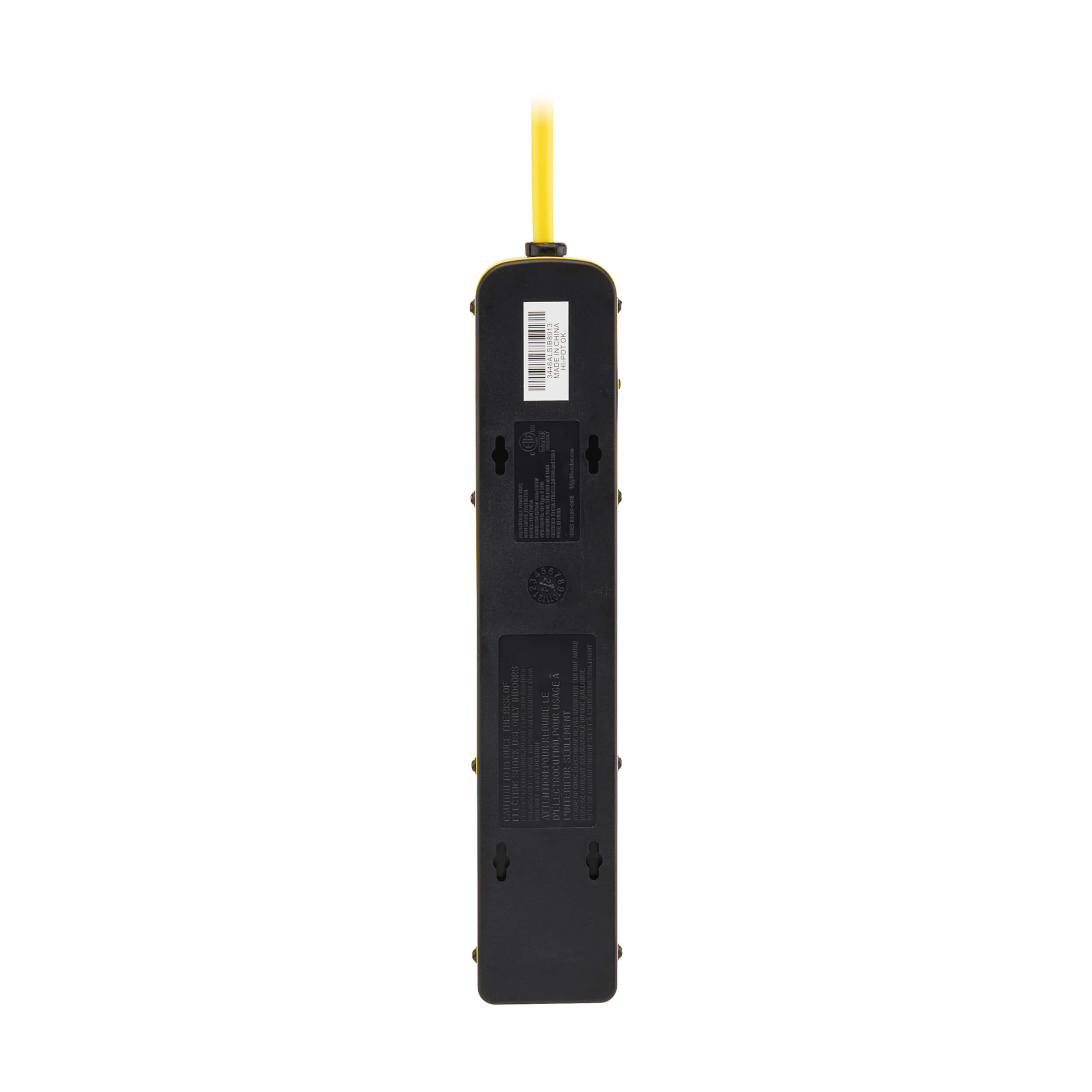 Safety Surge Protector, Metal, 7 Outlet, 450 Joules, 4ft Cord | Eaton