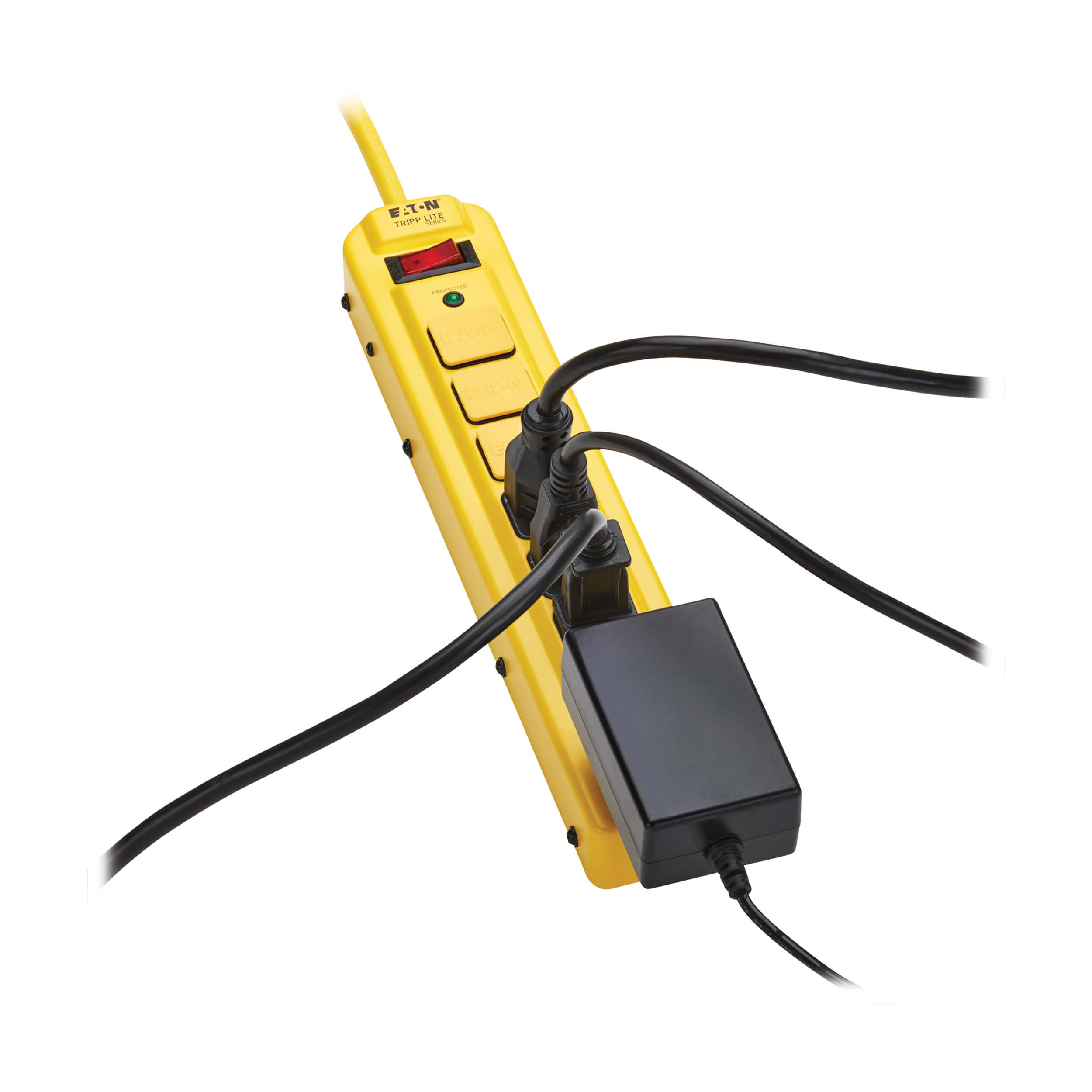 Safety Surge Protector, Metal, 7 Outlet, 450 Joules, 4ft Cord | Eaton