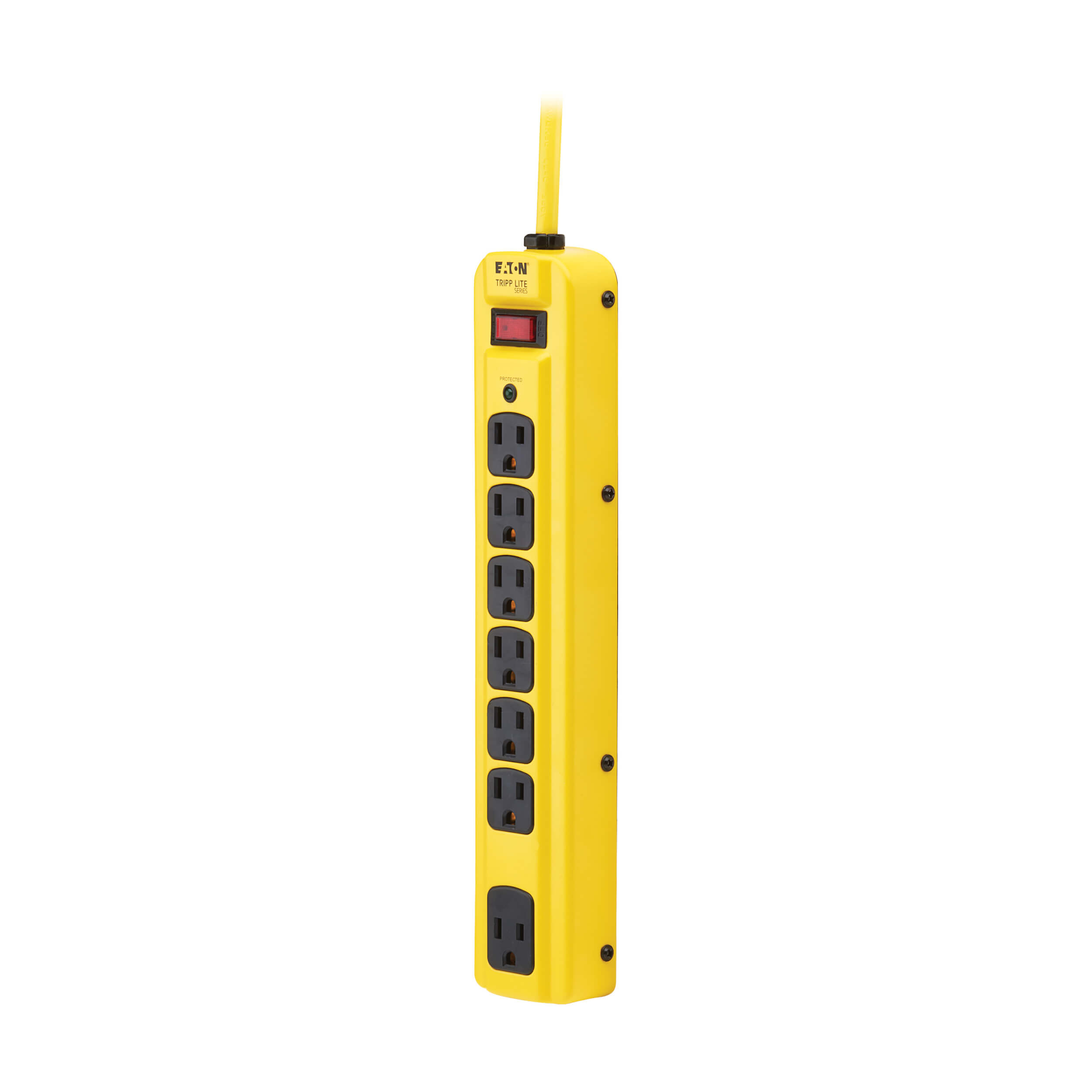 Safety Surge Protector, Metal, 7 Outlet, 450 Joules, 4ft Cord | Eaton