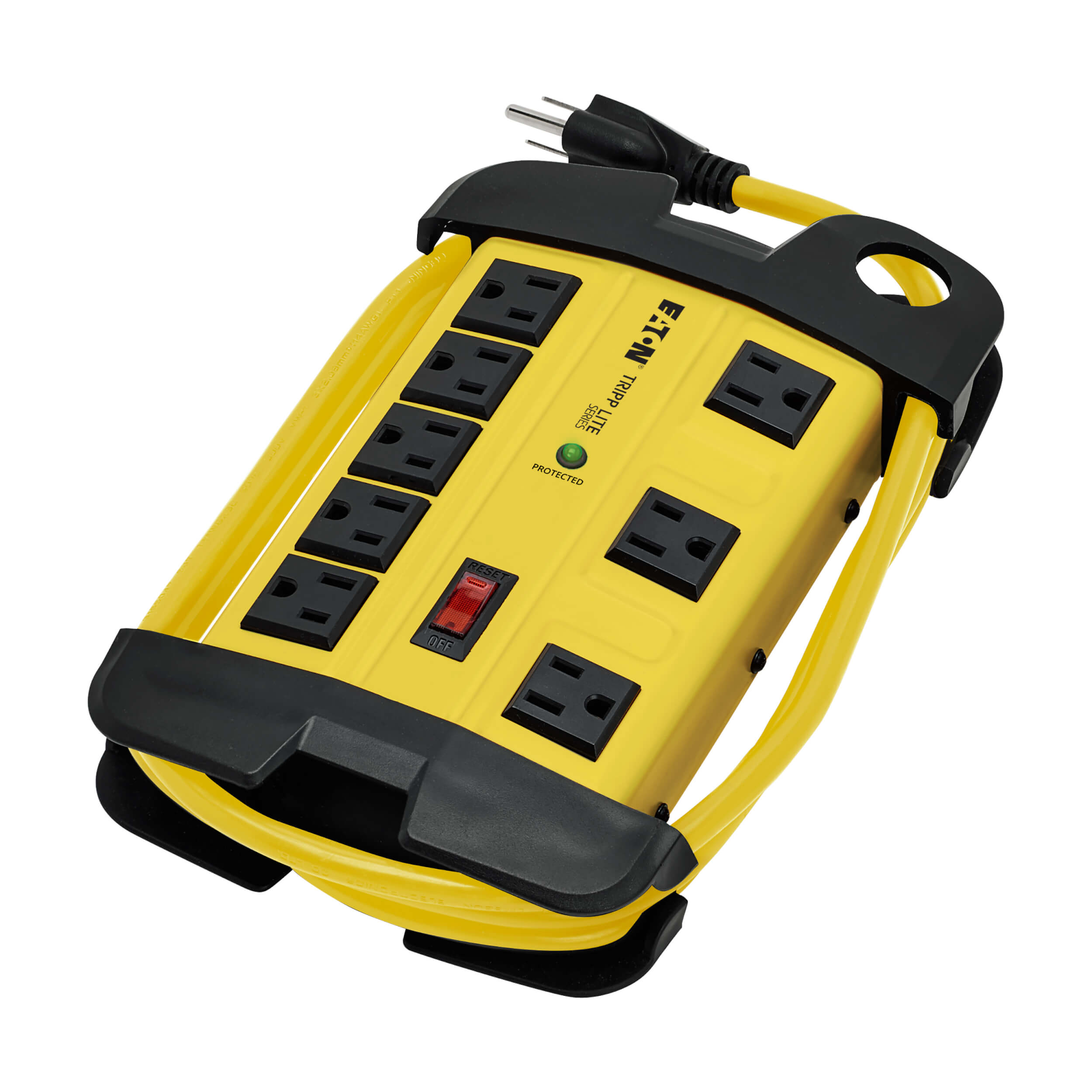 Industrial Surge Protector, 8 Outlet, 3900 Joules, 25-ft Cord | Eaton