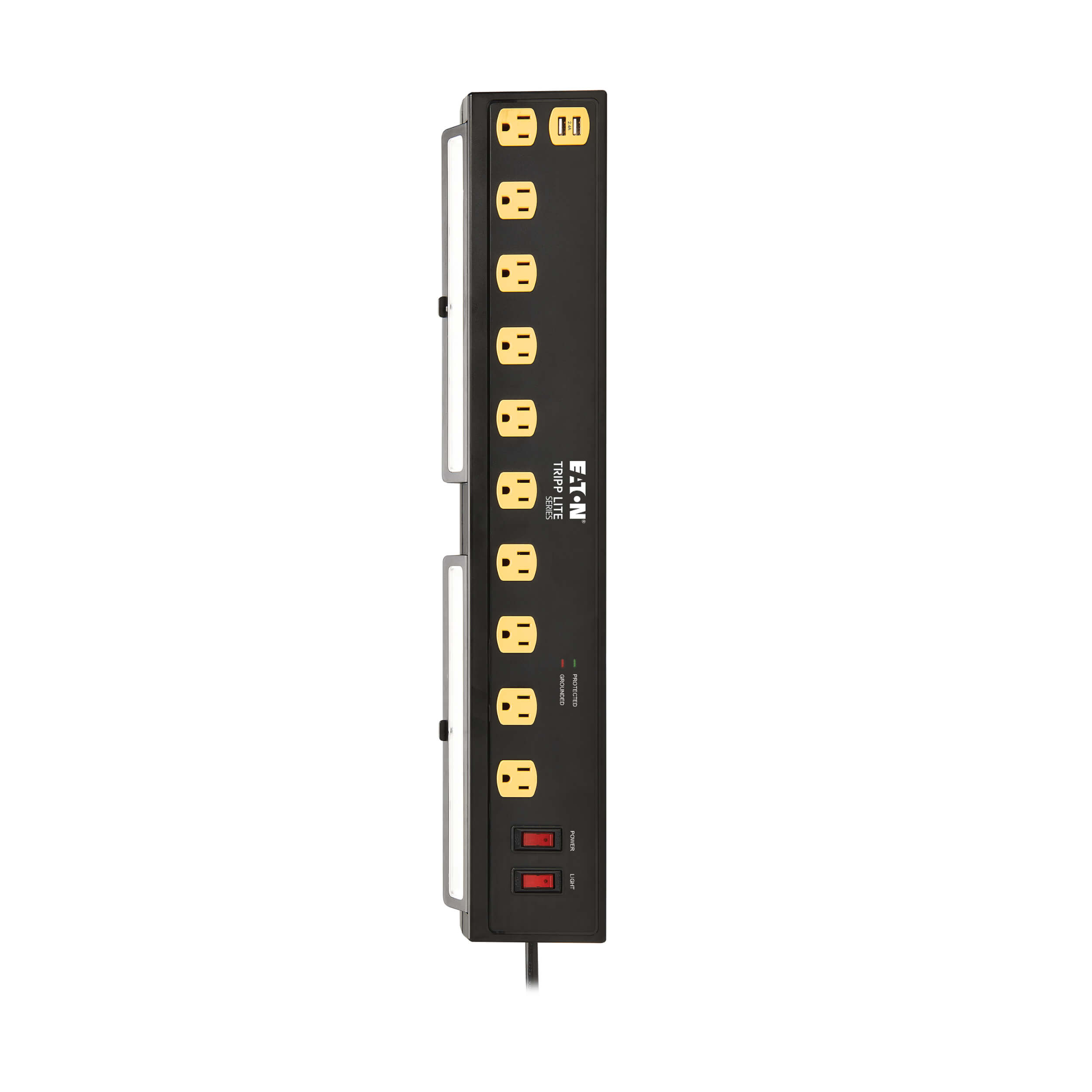 Surge Protector, 10 outlets, 6ft cord, 2 light bars,1350 Joules | Eaton