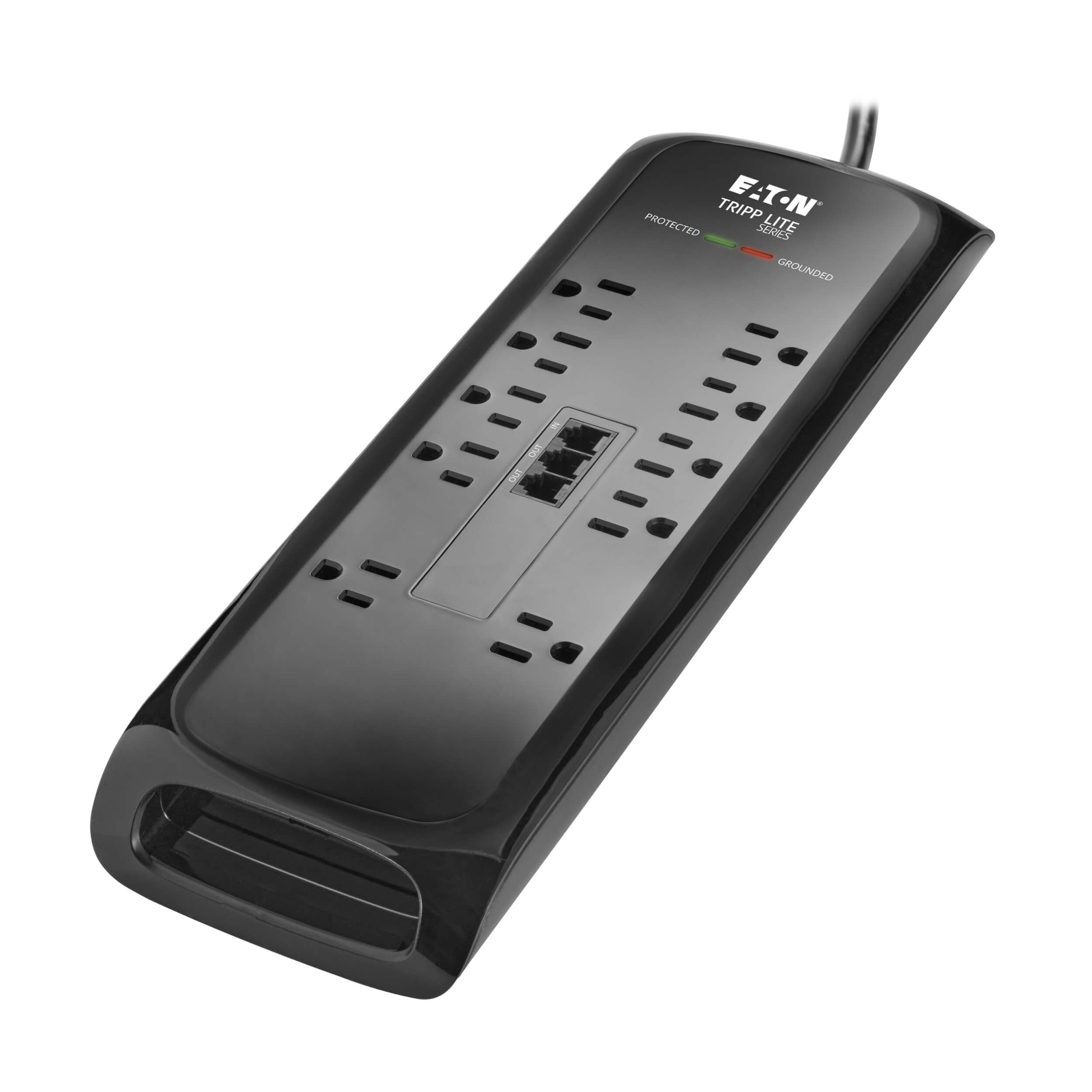 Surge Protector, 10 Outlet, 2395 Joules, 8-ft Cord, Tel, DSL | Eaton