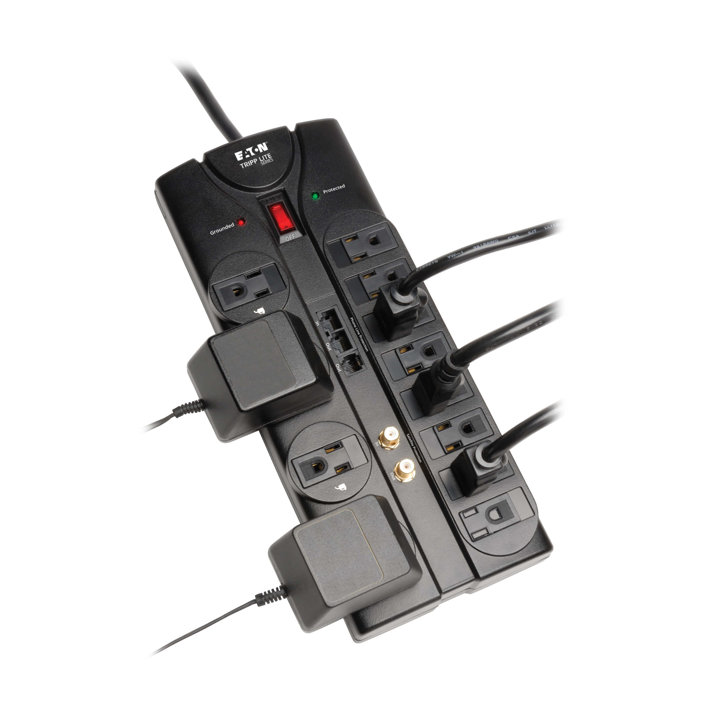 Surge Protector, 12 Outlet, 2880 Joules, 8-ft Cord, Coax | Eaton