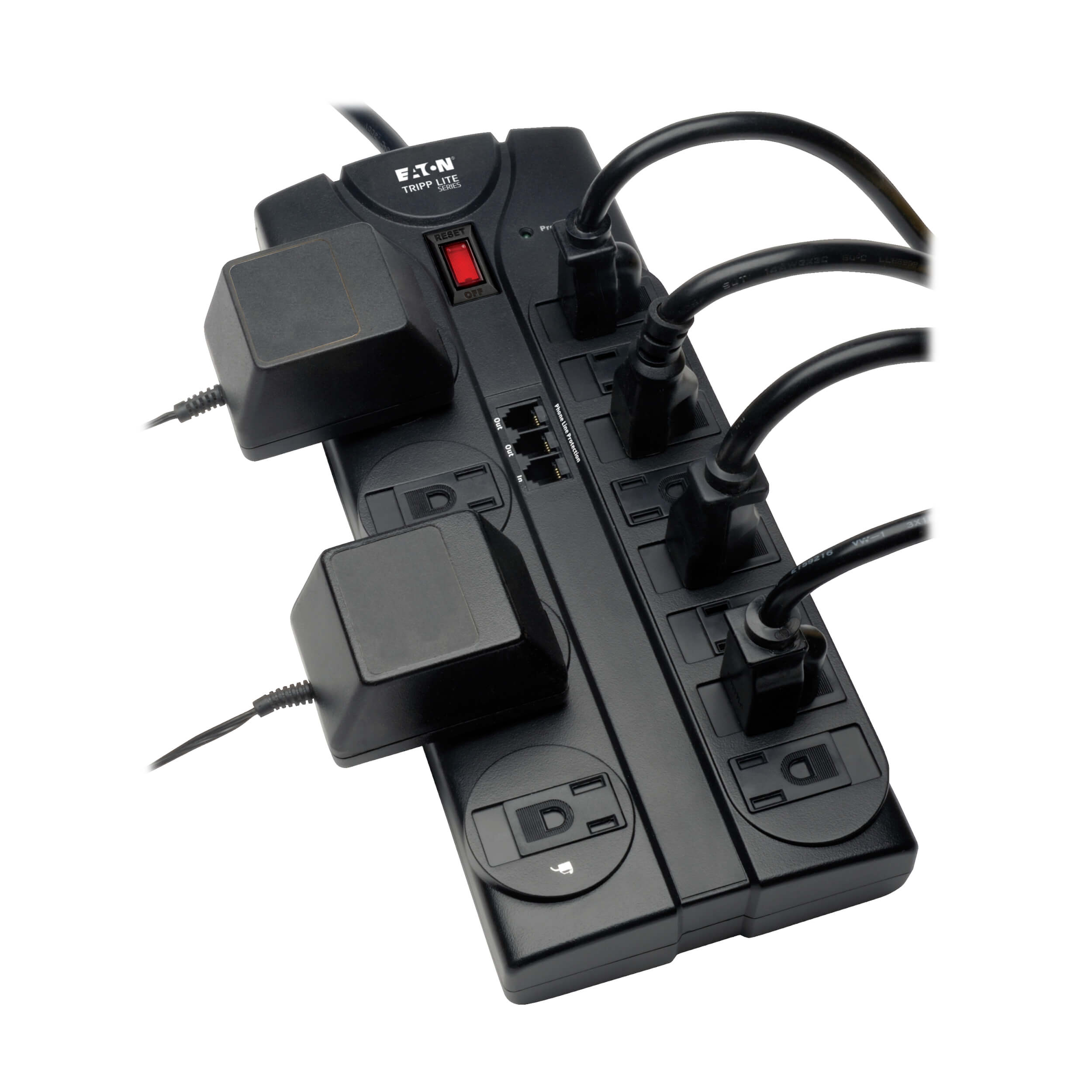 Surge Protector, 12 Outlet, 2160 Joules, 8-ft Cord | Eaton