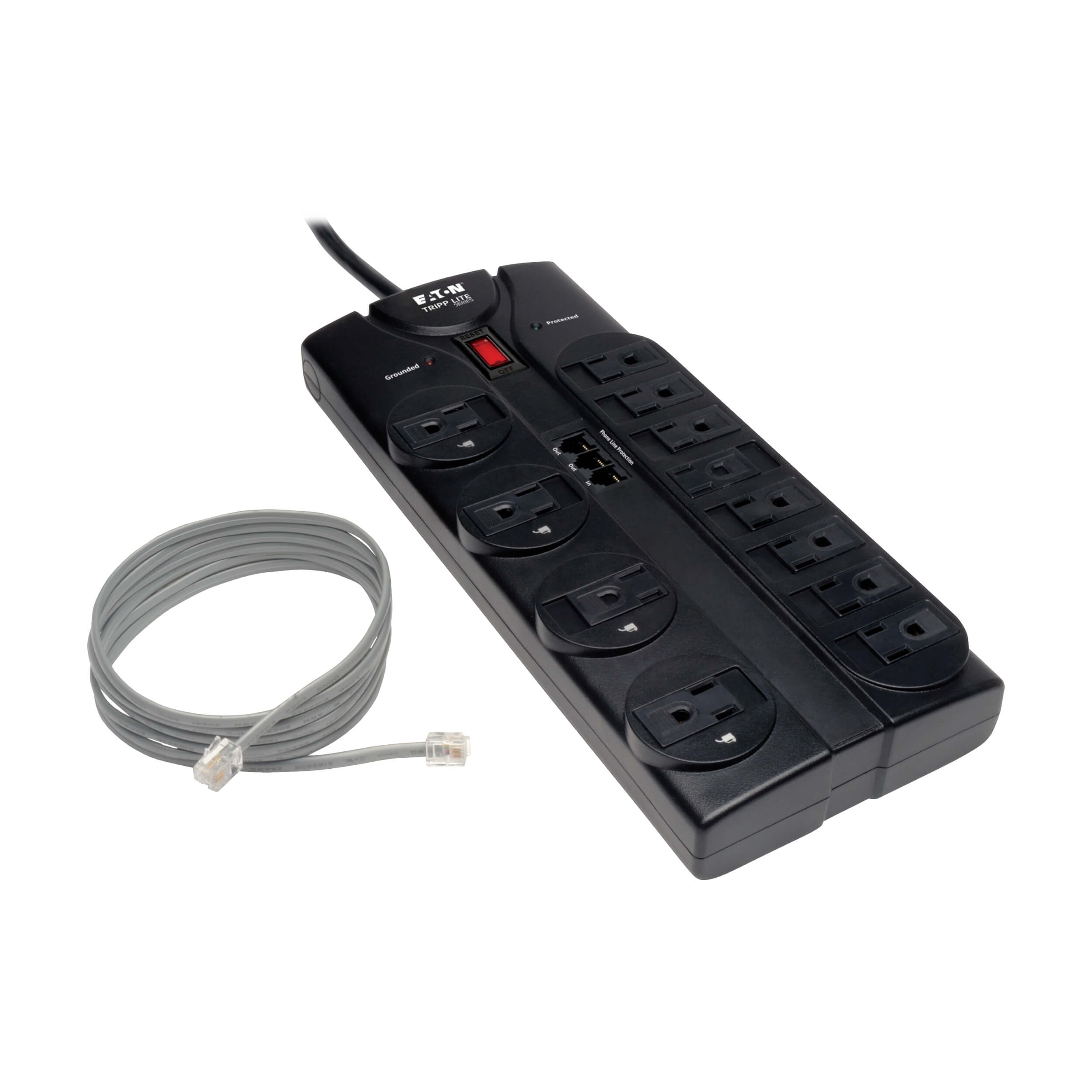 Surge Protector, 12 Outlet, 2160 Joules, 8-ft Cord | Eaton