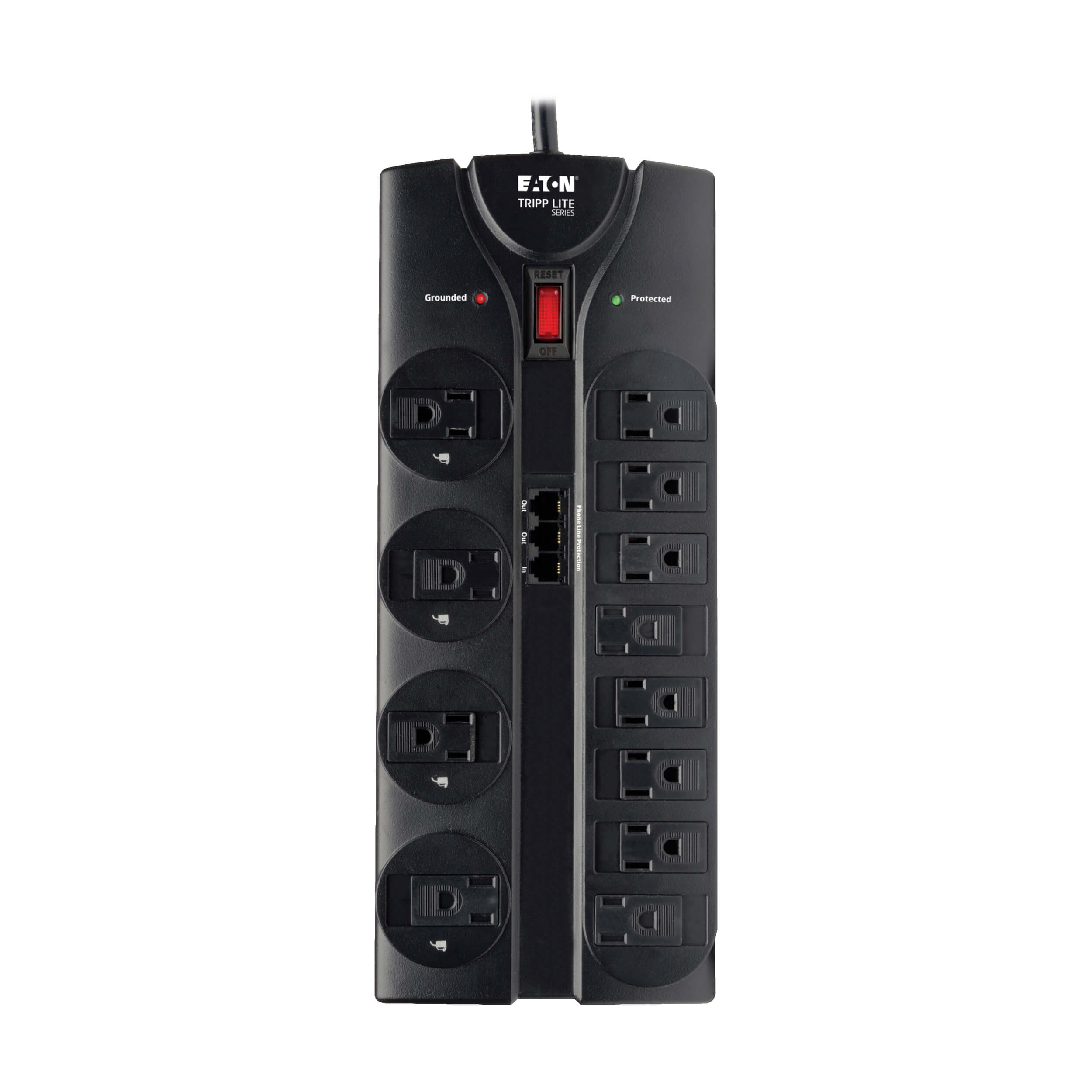 Surge Protector, 12 Outlet, 2160 Joules, 8-ft Cord | Eaton