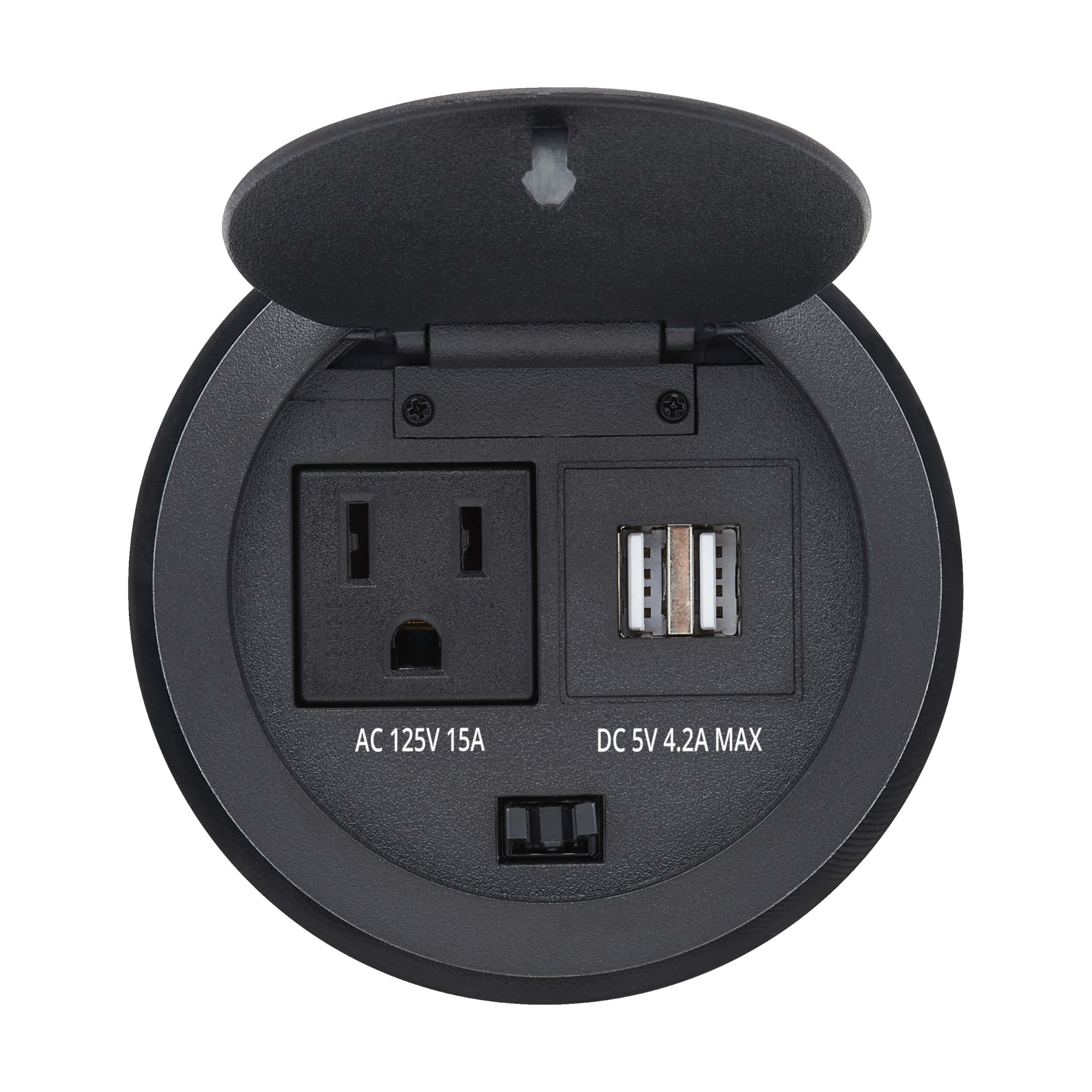 Desktop Power Grommet, 1x AC Outlet, Surge Protection, USB Charging | Eaton