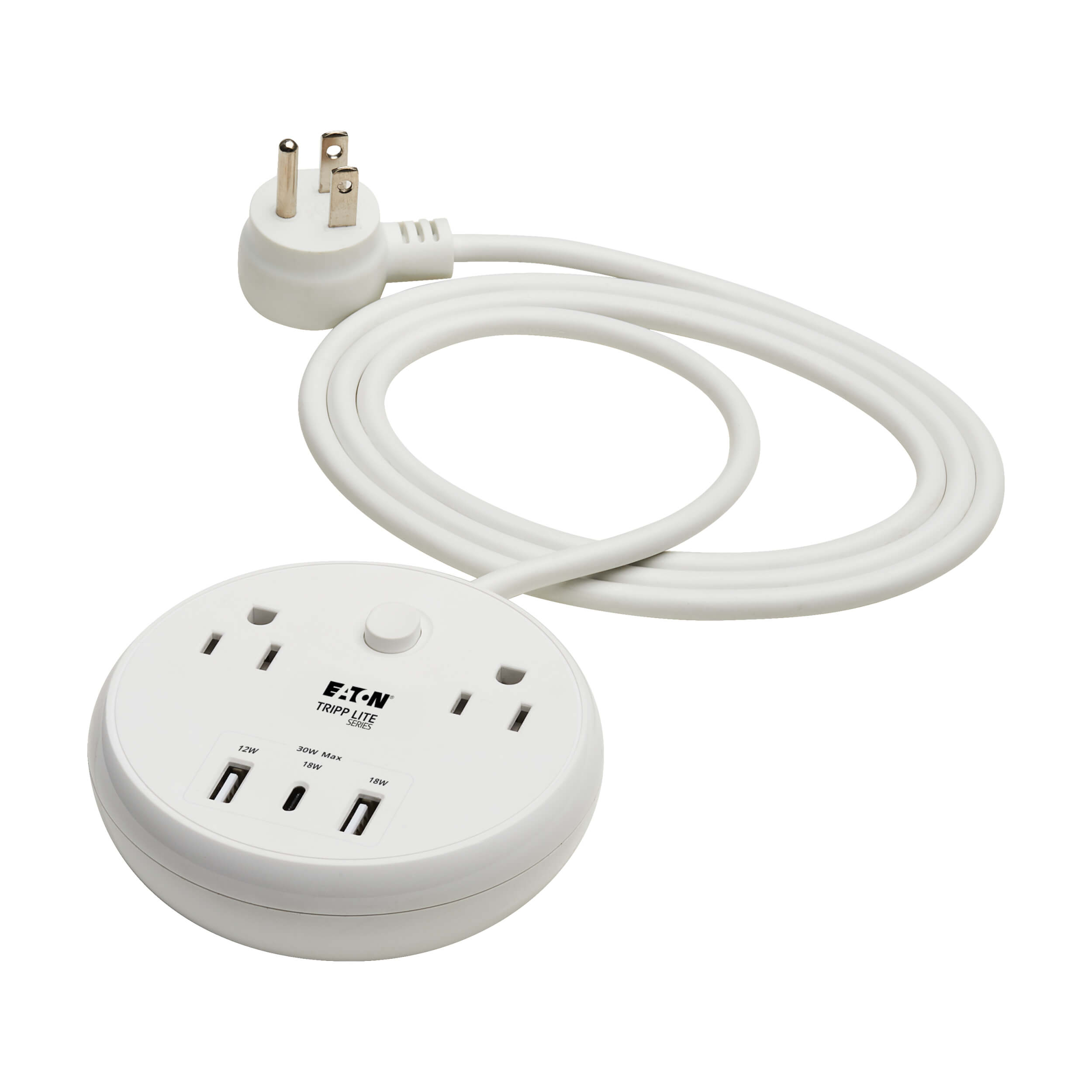Surge Protector, 2 Outlets, 2 USB Ports,1 USB-C, 30W PD Charger ...