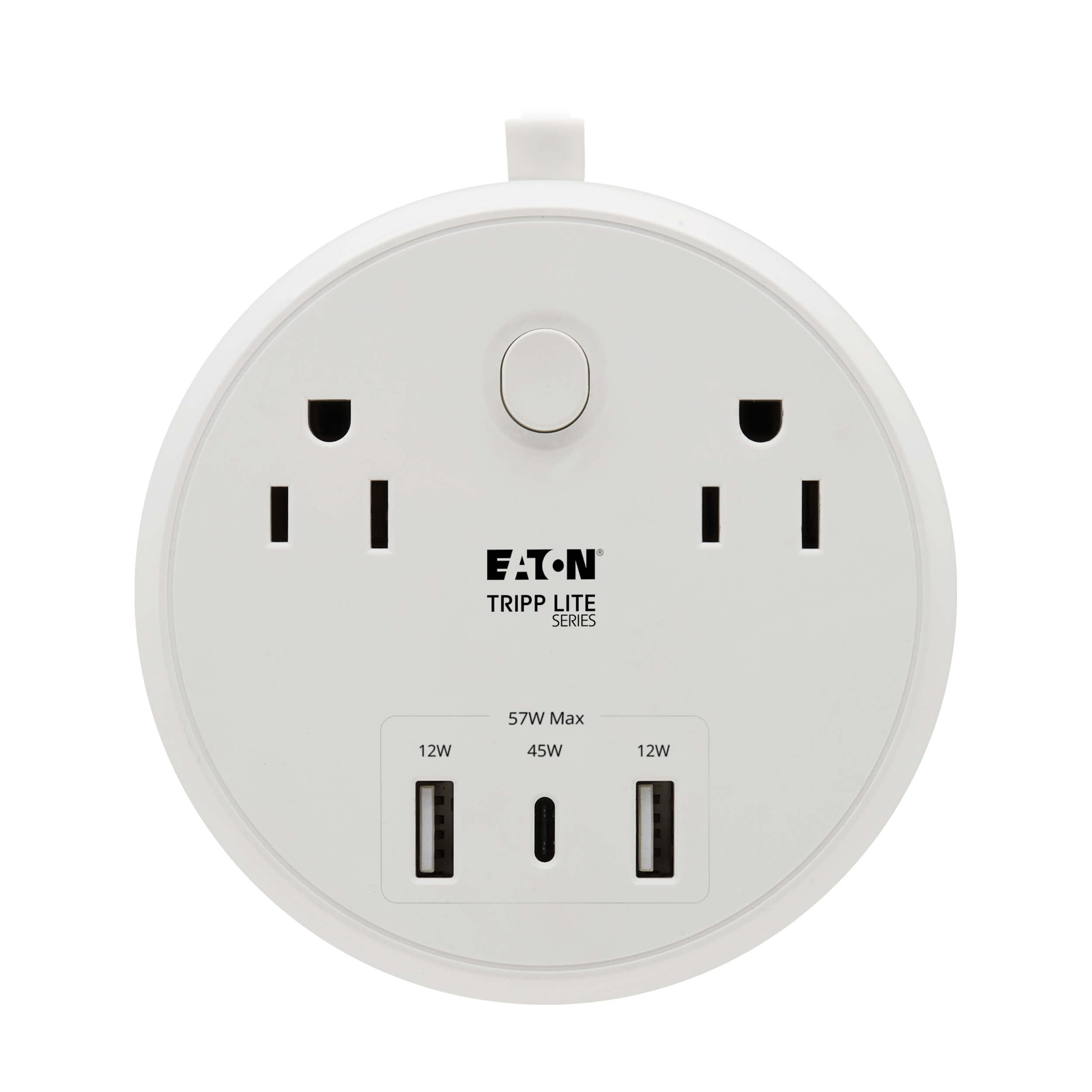Surge Protector, 2 Outlets, 2 USB Ports,1 USB-C, 57W PD Charger ...