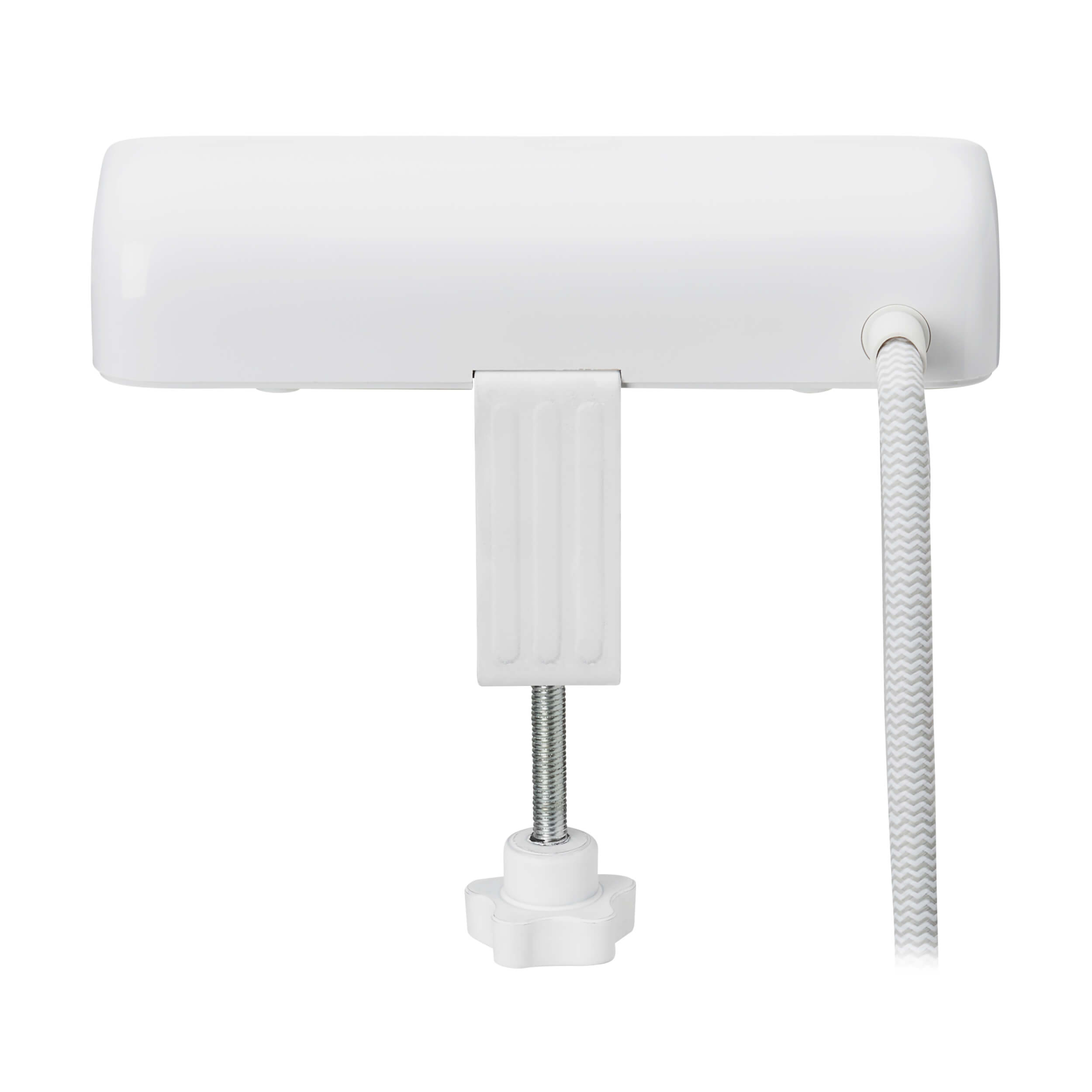 Desk Clamp Surge Protector, 3 Outlet, 2 USB Ports, 8ft Cord, White | Eaton