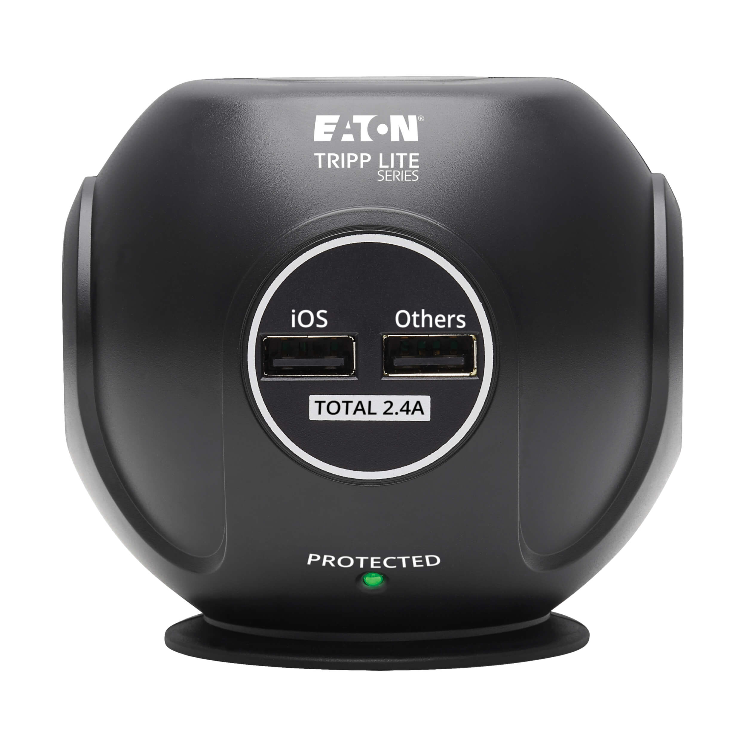 Surge Protector, 3 Outlets, 4 USB Ports, Antimicrobial | Eaton