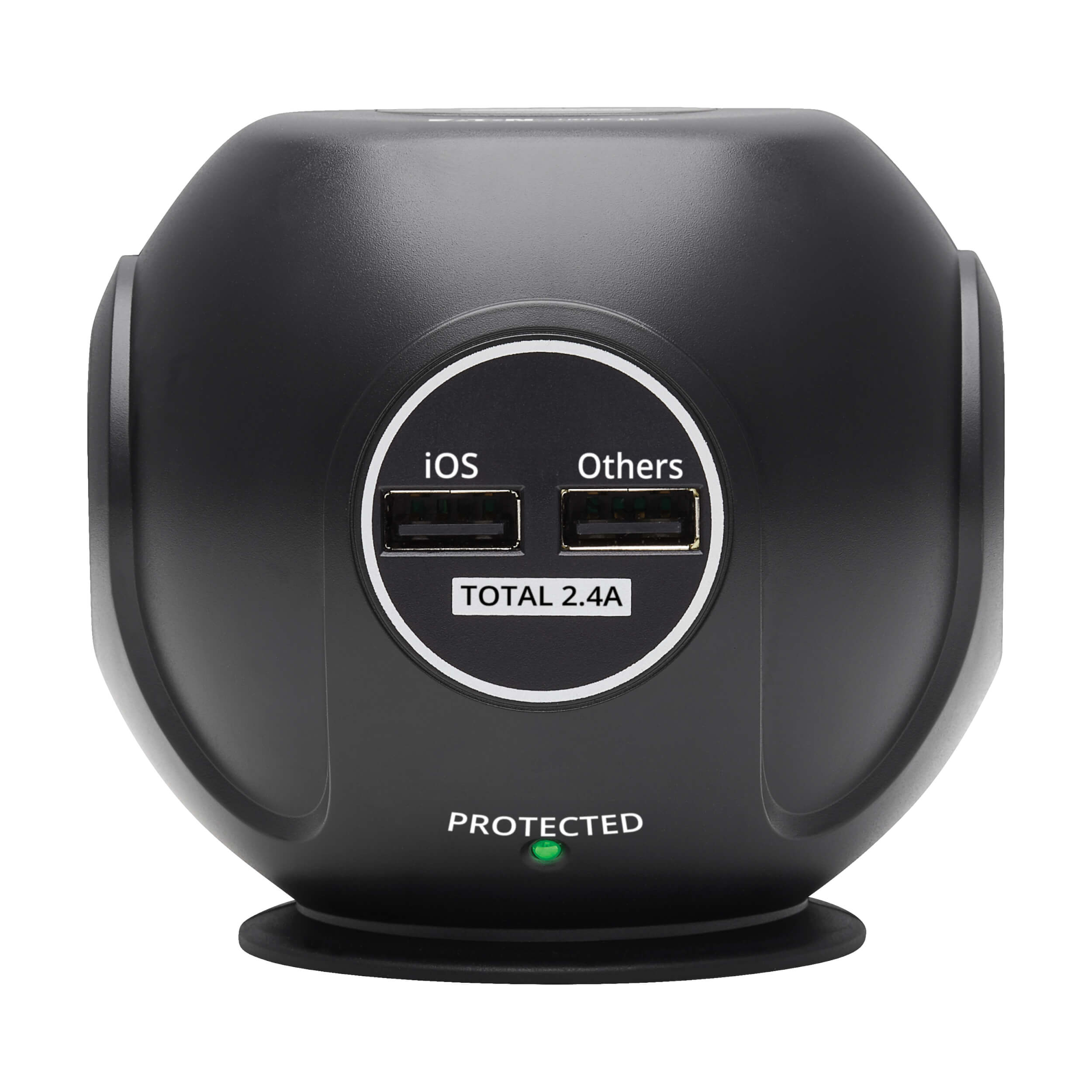 Surge Protector, 3 Outlets, 4 USB Ports, Antimicrobial | Eaton