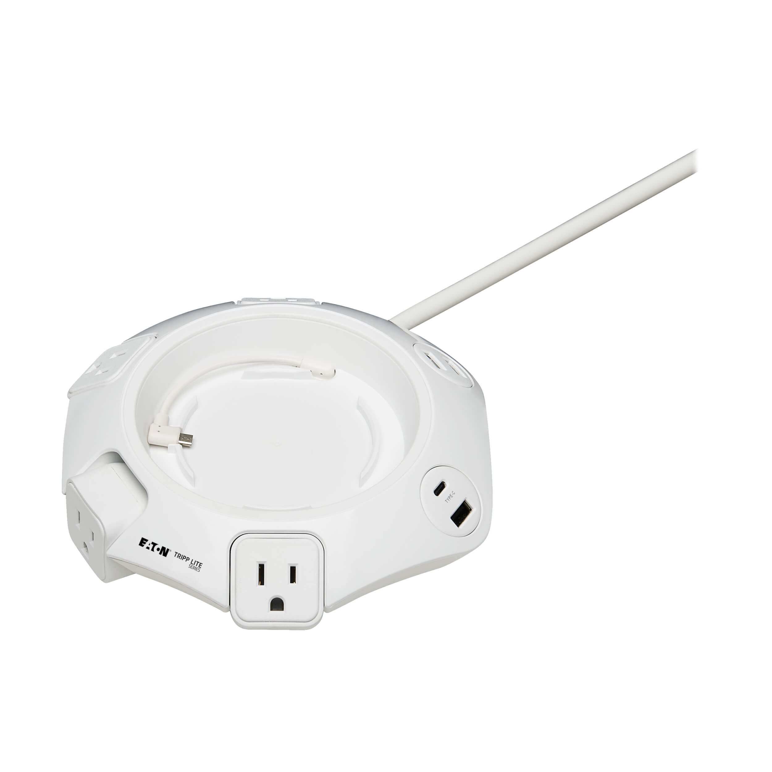 Conference Room Surge Protector, 4 Outlets, USB, Antimicrobial | Eaton