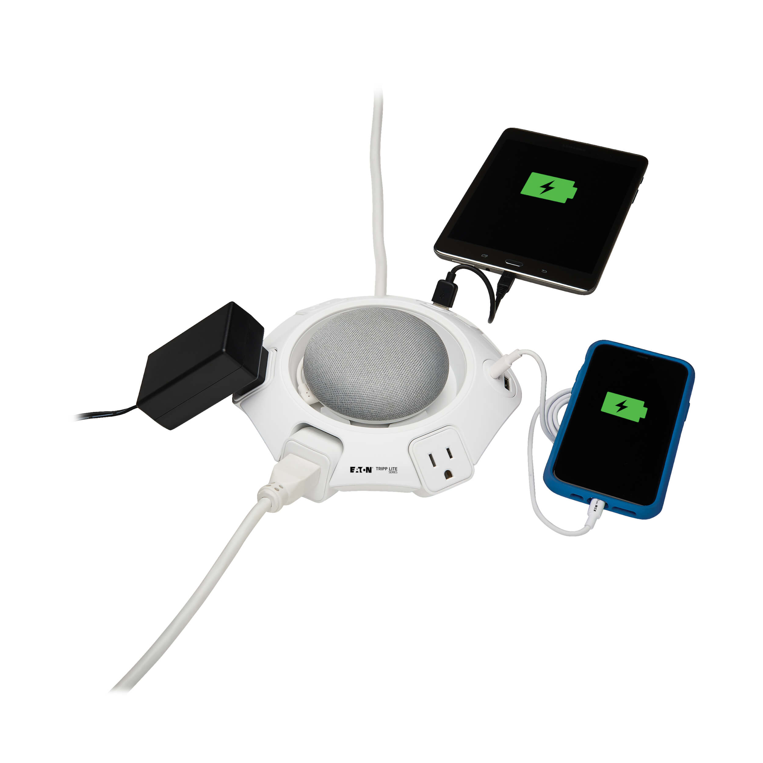 Conference Room Surge Protector, 4 Outlets, USB, Antimicrobial | Eaton