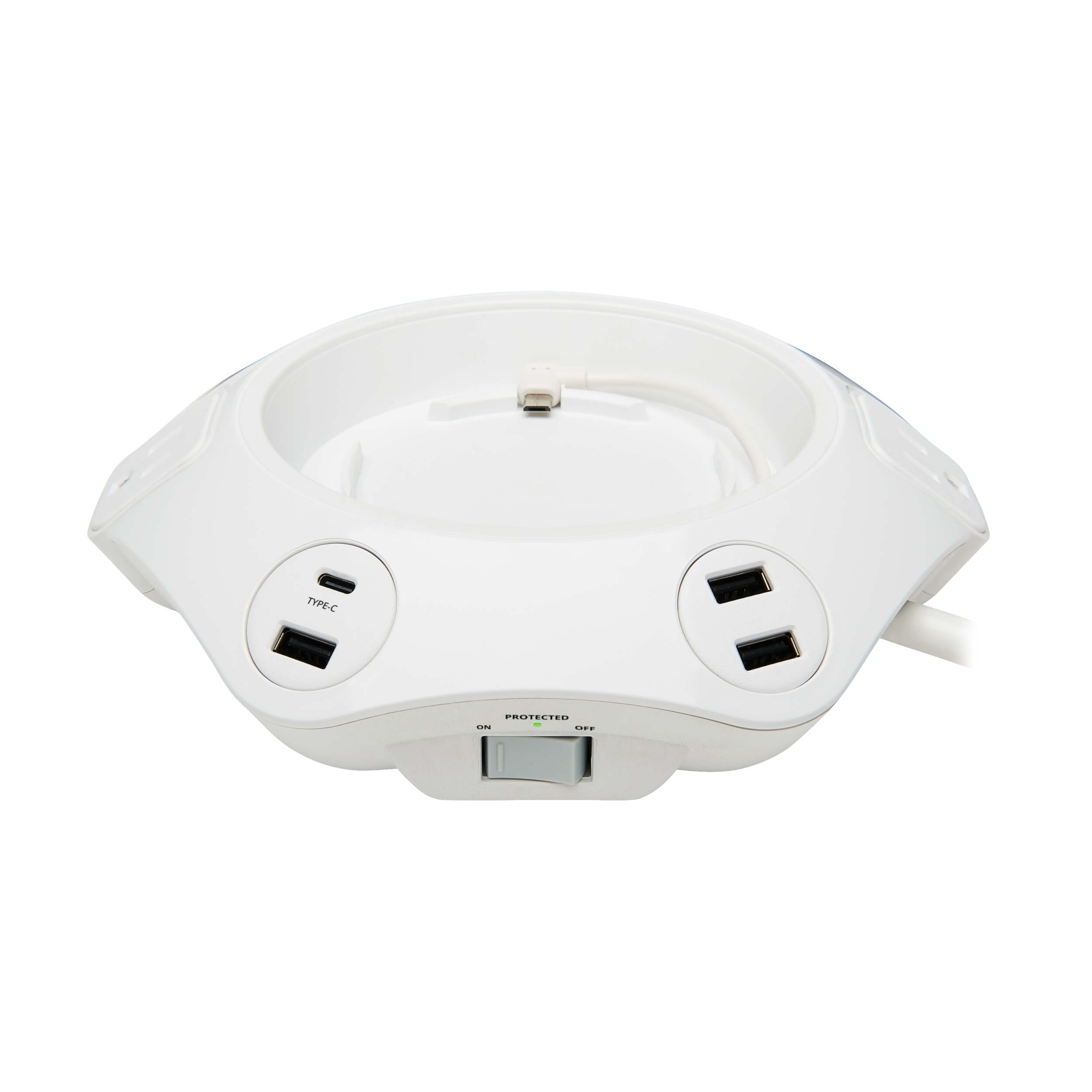 Conference Room Surge Protector, 4 Rotating Outlet, 4 USB Ports | Eaton
