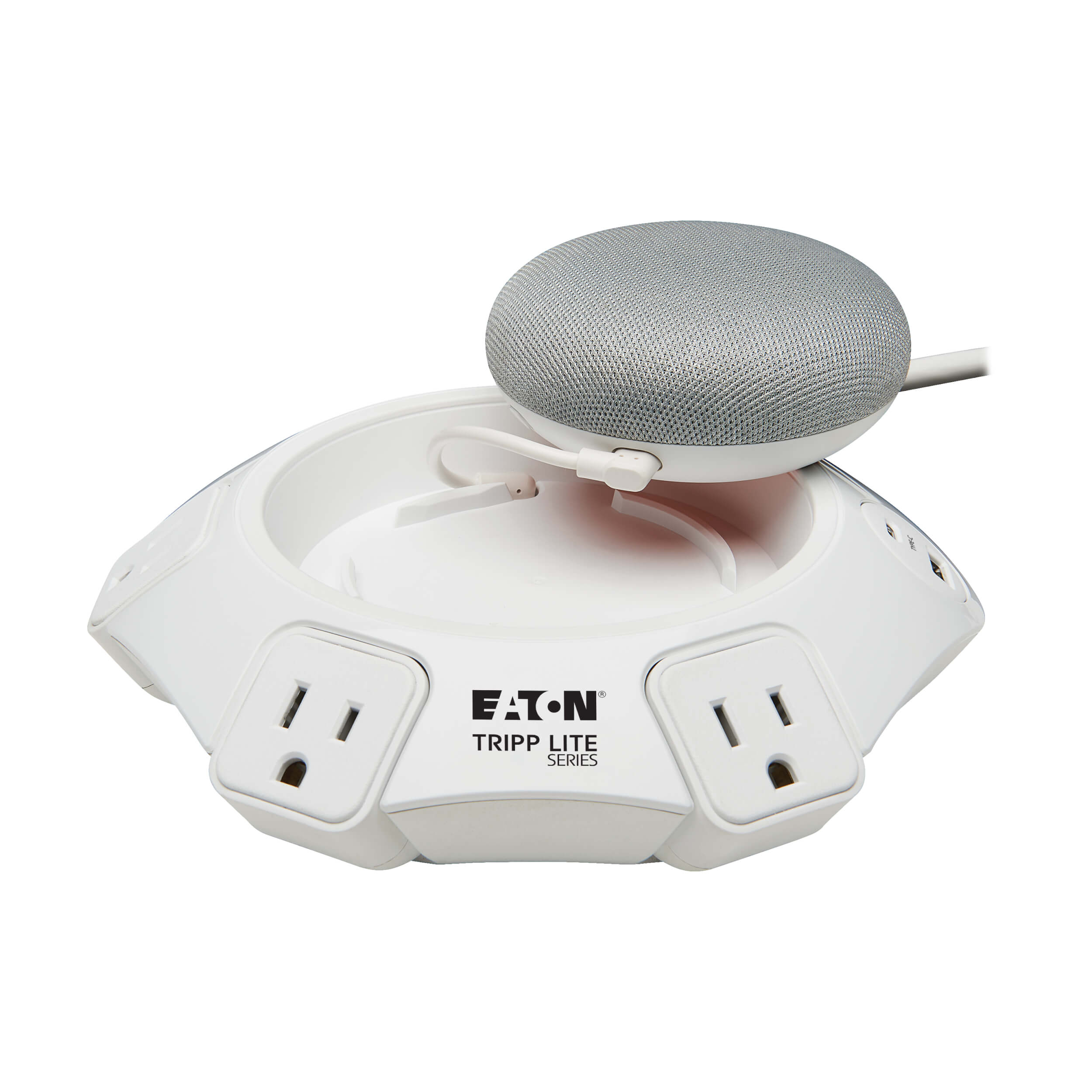 Conference Room Surge Protector, 4 Rotating Outlet, 4 USB Ports | Eaton