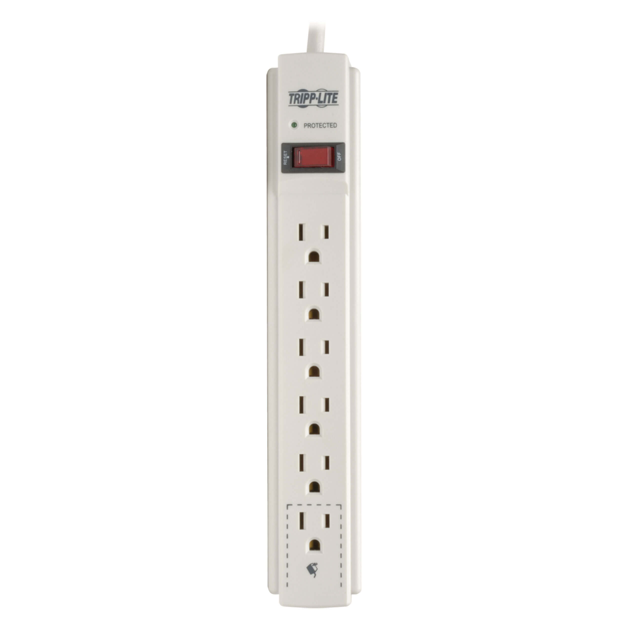 Surge Protector, 6 Outlet, 6 ft. Cord, 790 Joules, LEDs | Eaton