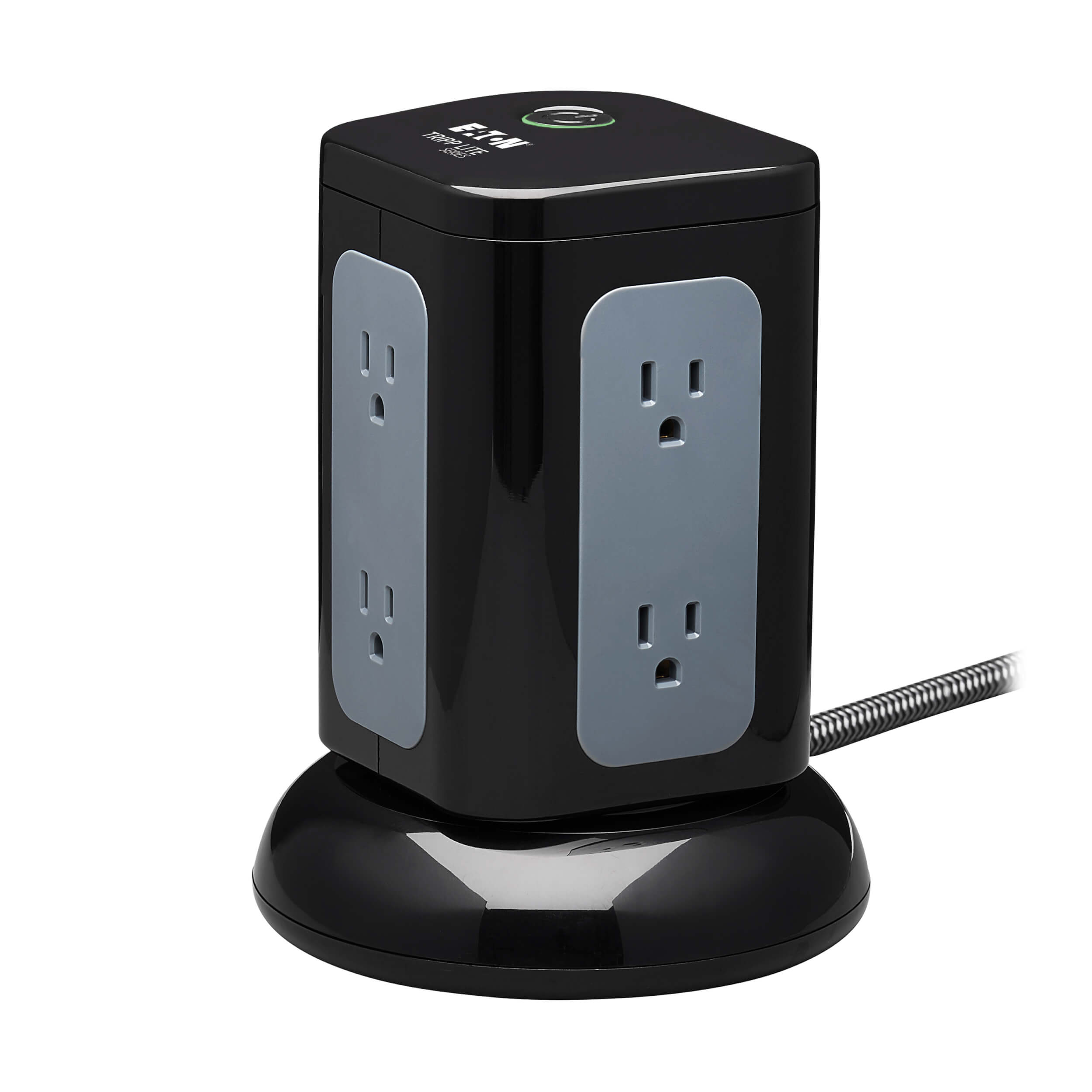 Tower Surge Protector, 6 Outlet, 4 USB Ports, 8-ft Cord | Eaton