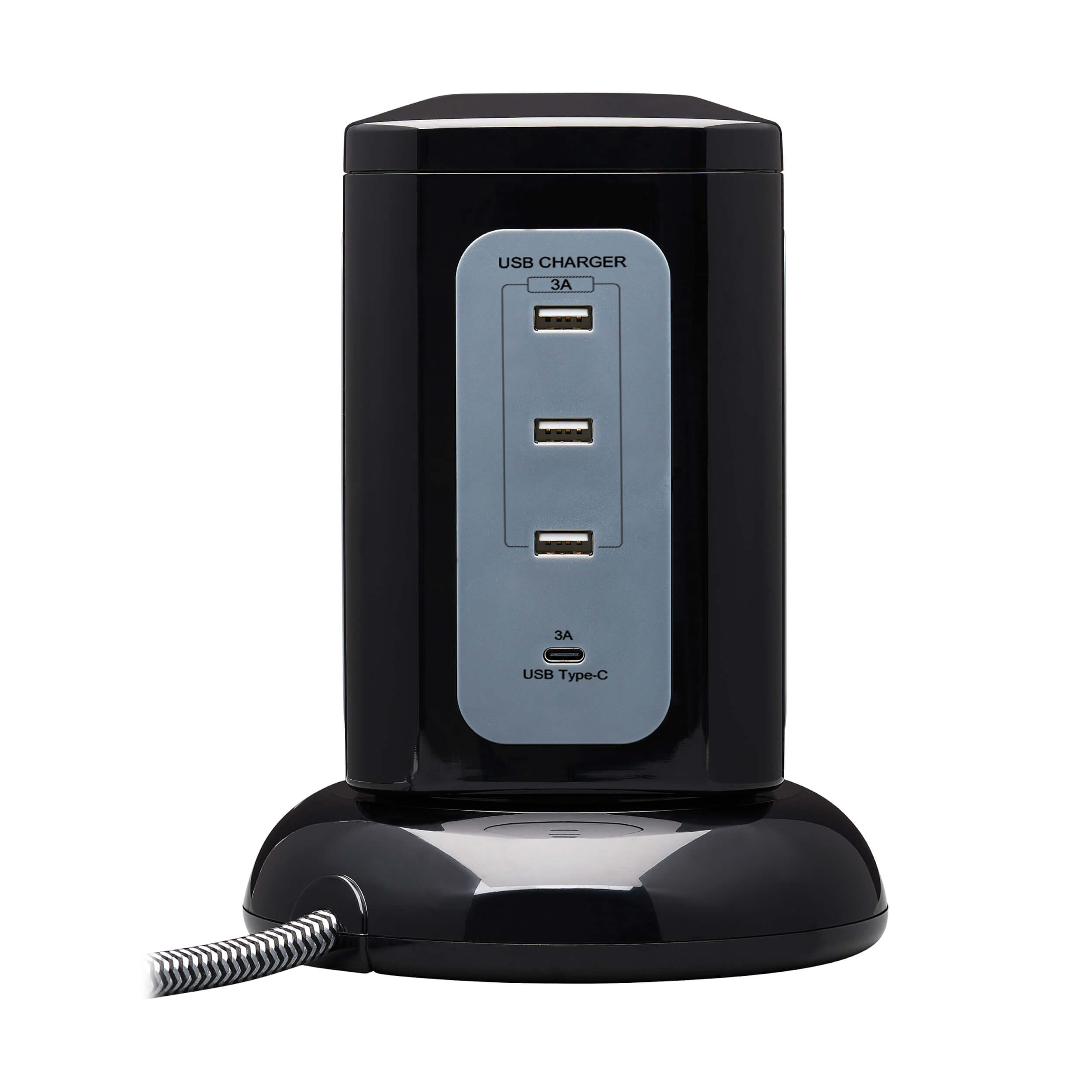 Tower Surge Protector, 6 Outlet, 4 USB Ports, 8-ft Cord | Eaton