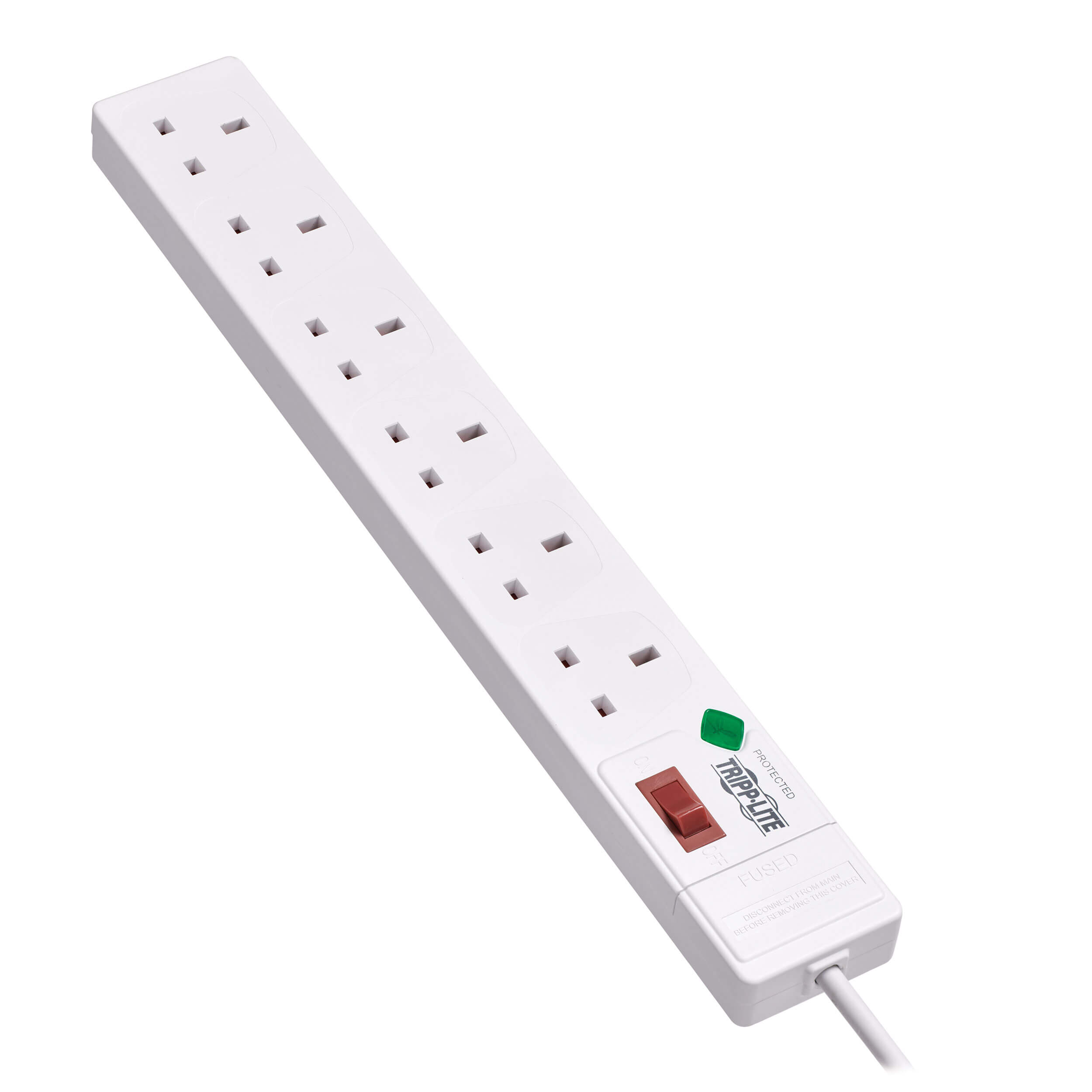 6 Outlet Surge Protector, British BS1363A Outlets, 220-250V AC | Eaton
