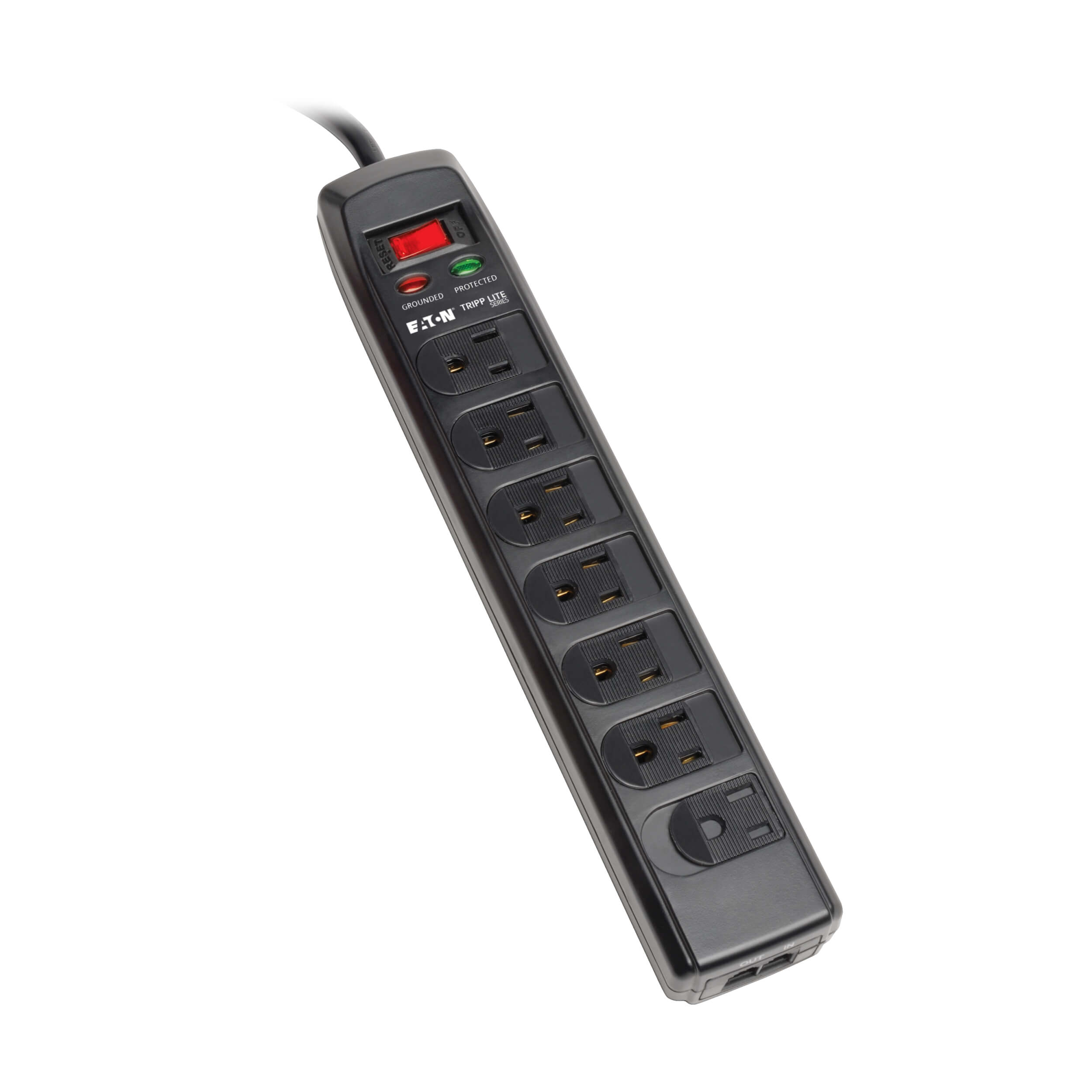 Surge Protector, 7 Outlet, 1440 Joules, 6-ft Cord | Eaton