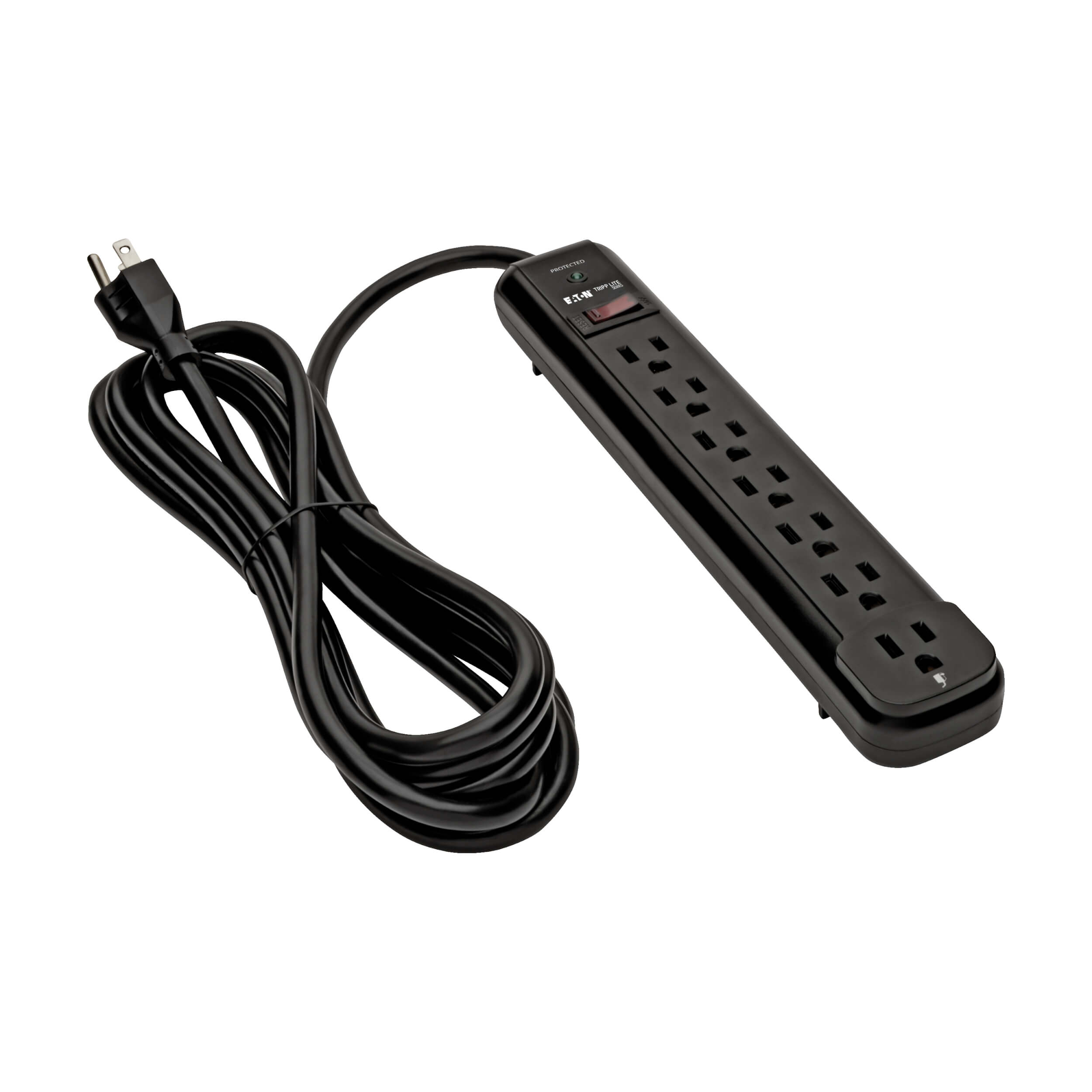 Surge Protector, 7 Outlet, 1080 Joules, 12-ft Cord, LED | Eaton