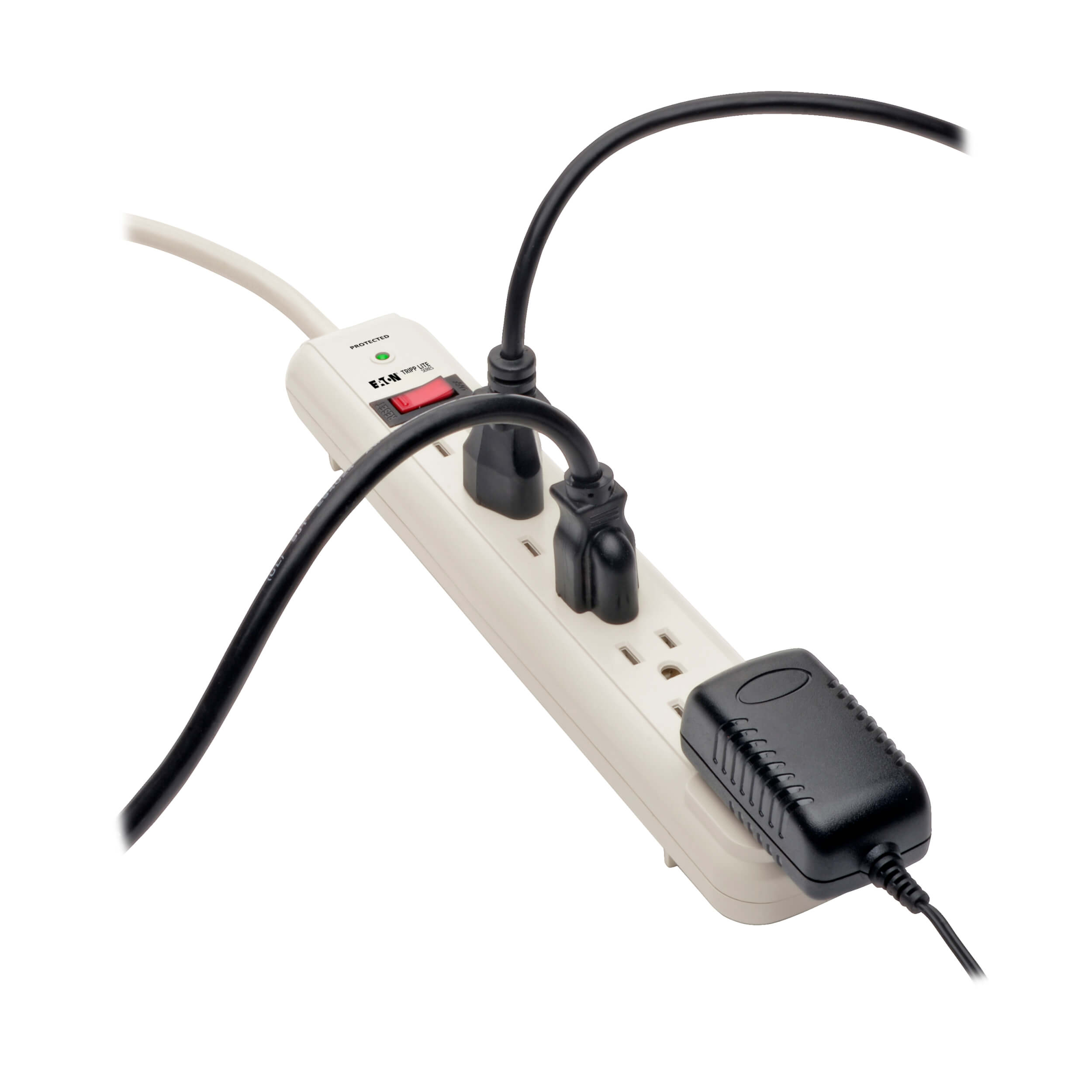 Surge Protector, 7 Outlet, 1080 Joules, 25-ft Cord, LED | Eaton