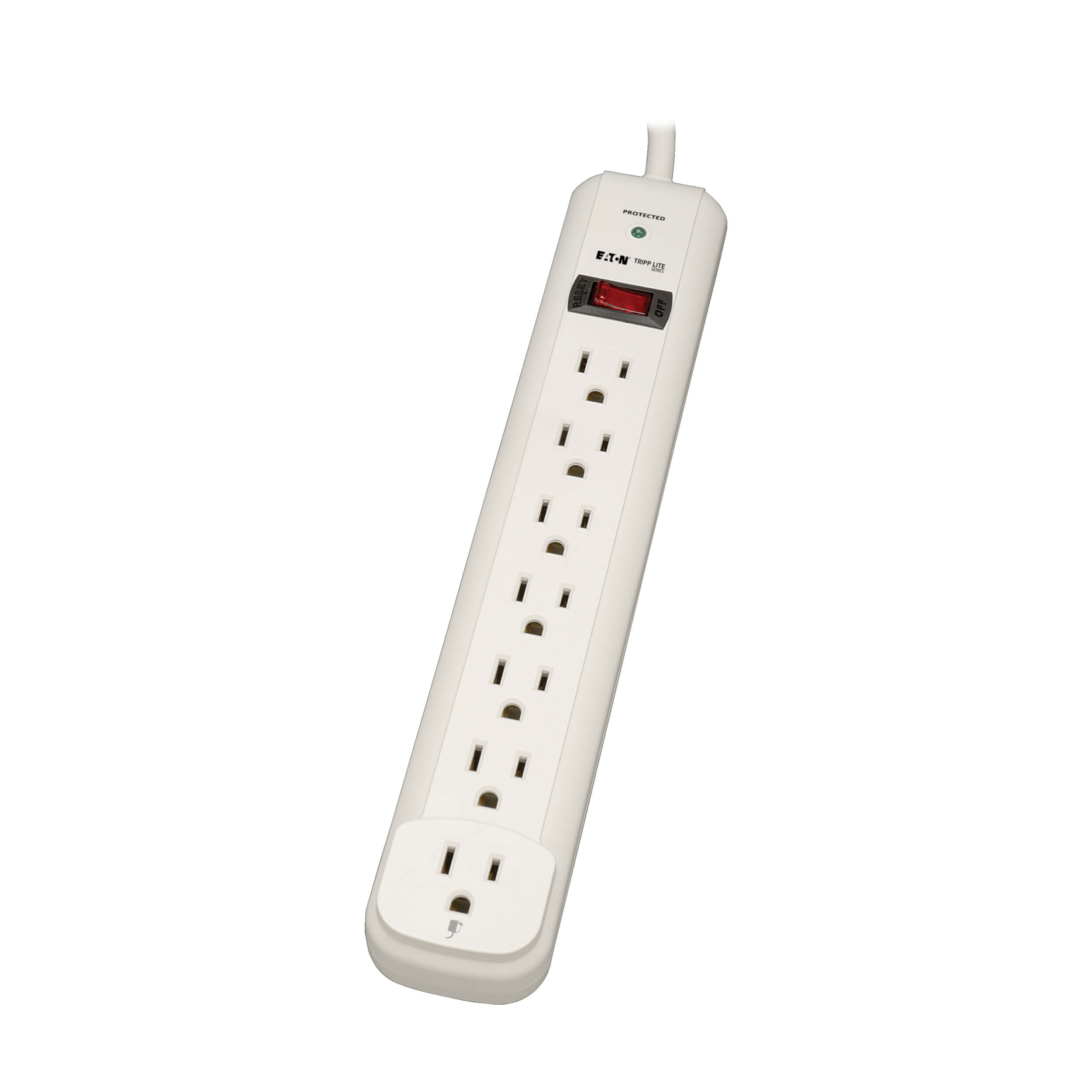 Surge Protector, 7 Outlet, 1080 Joules, 25-ft Cord, LED | Eaton