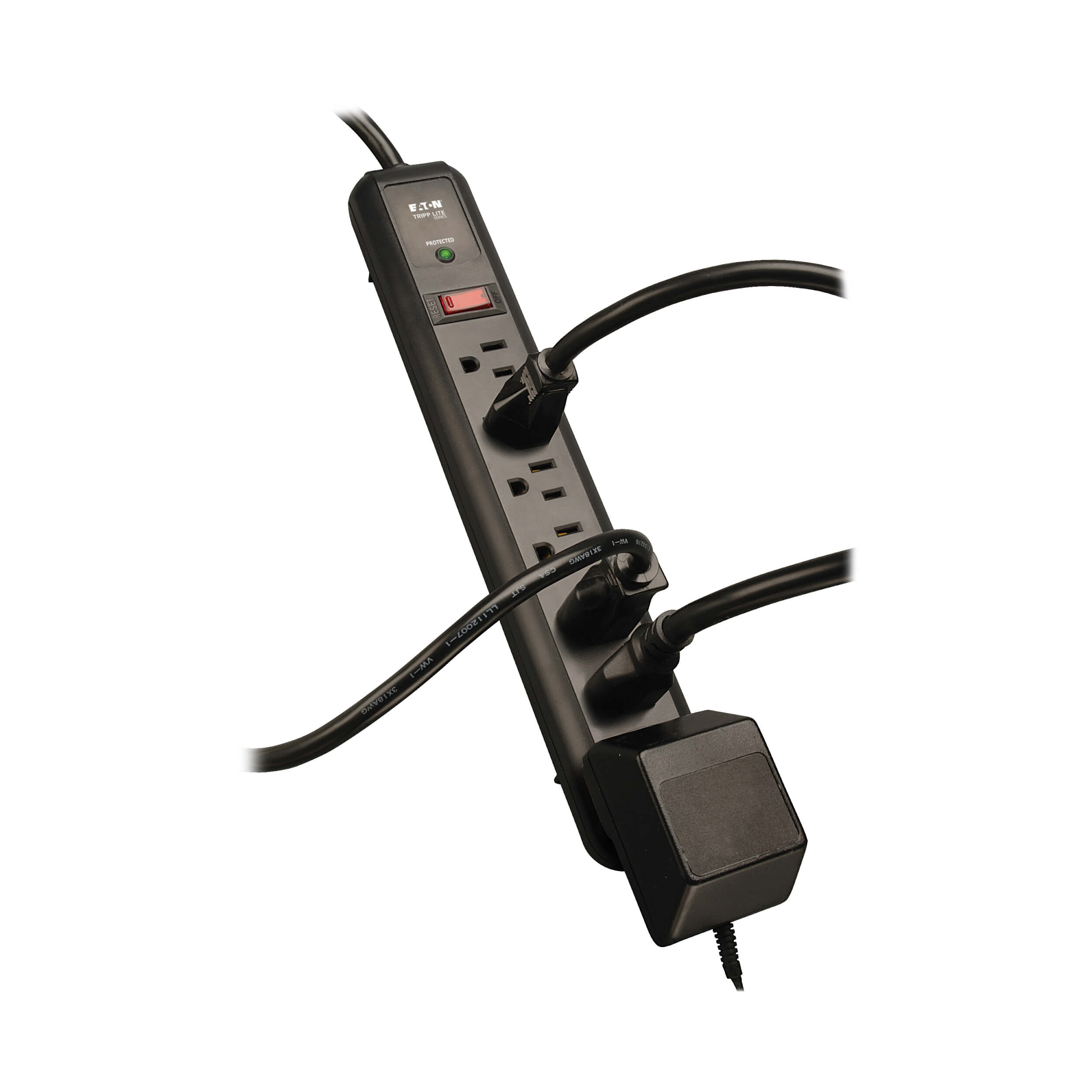 Surge Protector, 7 Outlet, 1080 Joules, 4-ft Cord, LED | Eaton