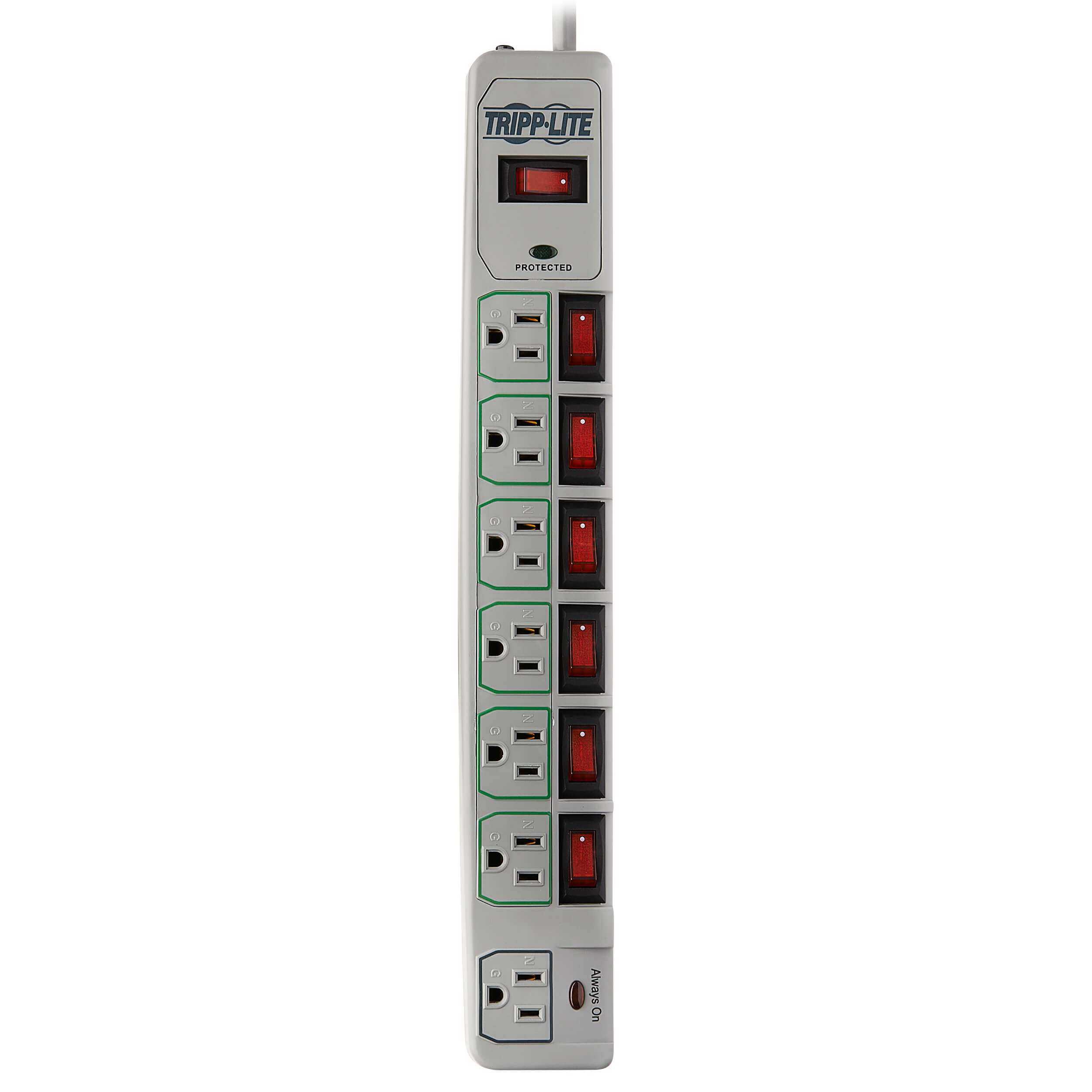 Eco-Surge Protector, 7 Outlet, Individually-Controlled | Eaton