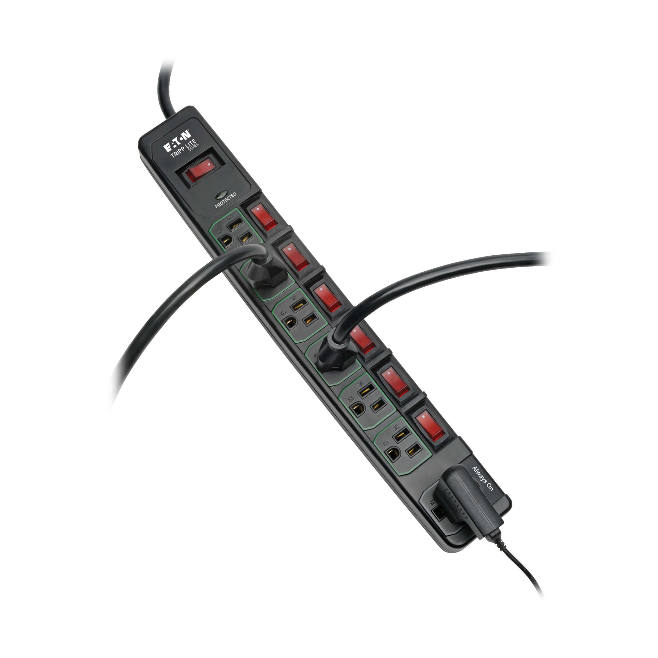 7 Outlet Surge Protector, 6-ft Cord, 1080 Joules | Eaton
