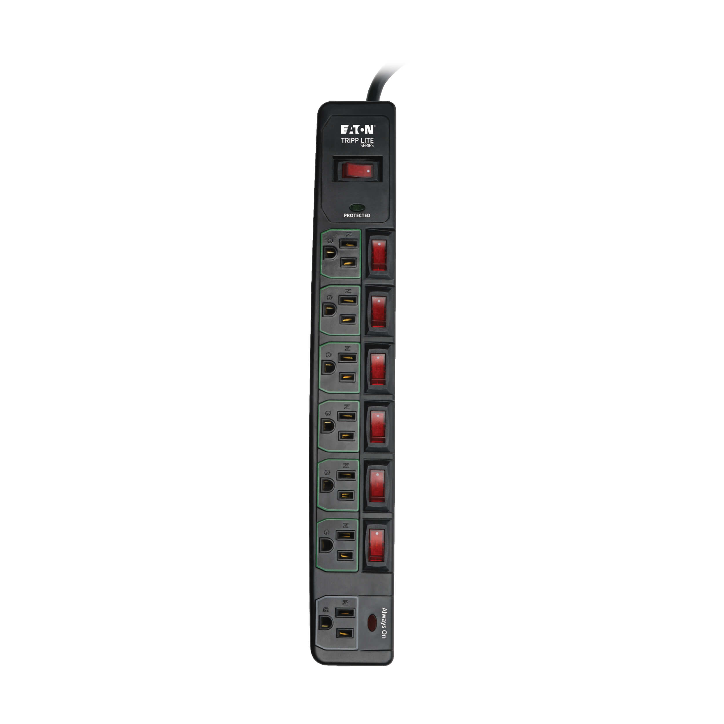 7 Outlet Surge Protector, 6-ft Cord, 1080 Joules | Eaton