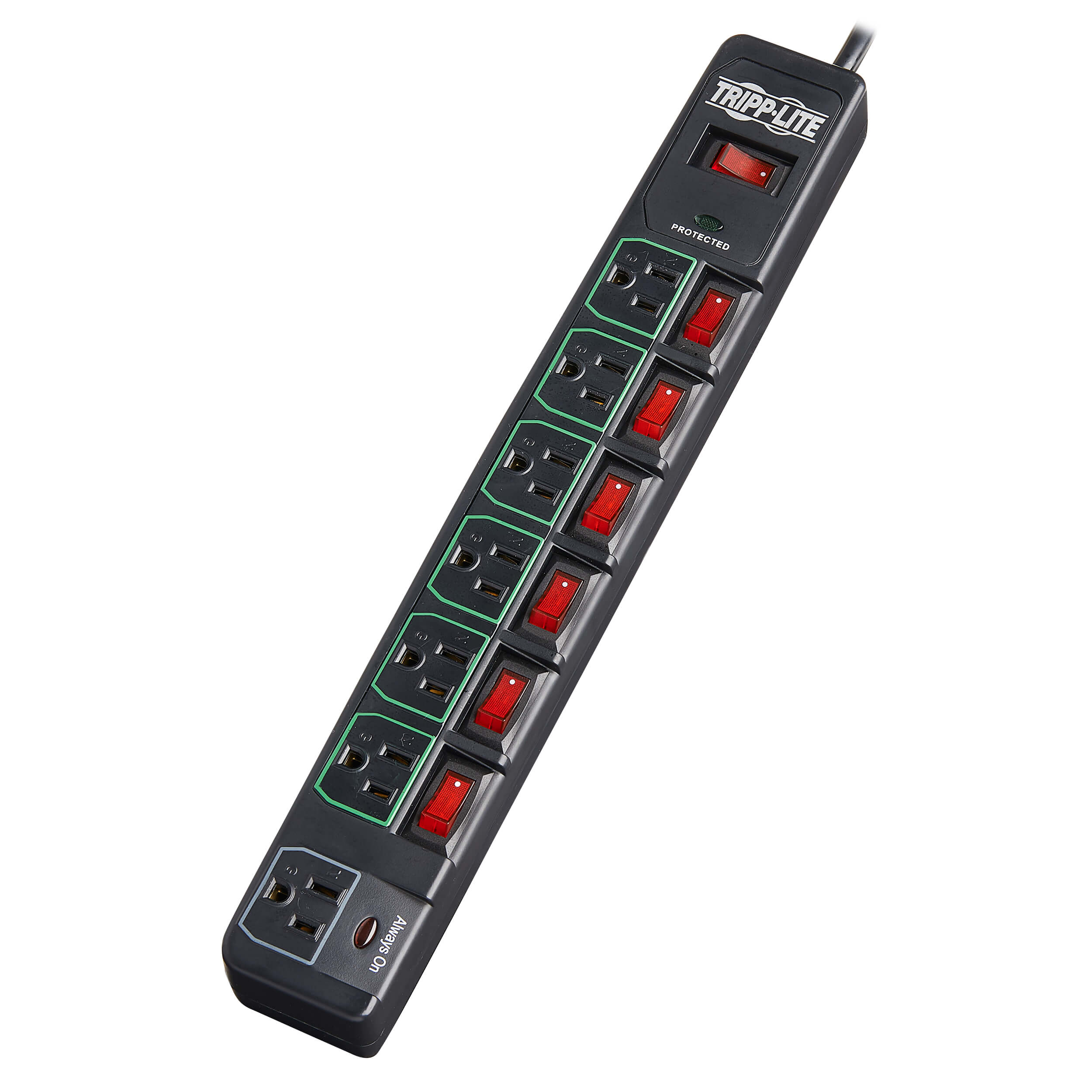 7 Outlet Surge Protector, 6-ft Cord, 1080 Joules | Eaton