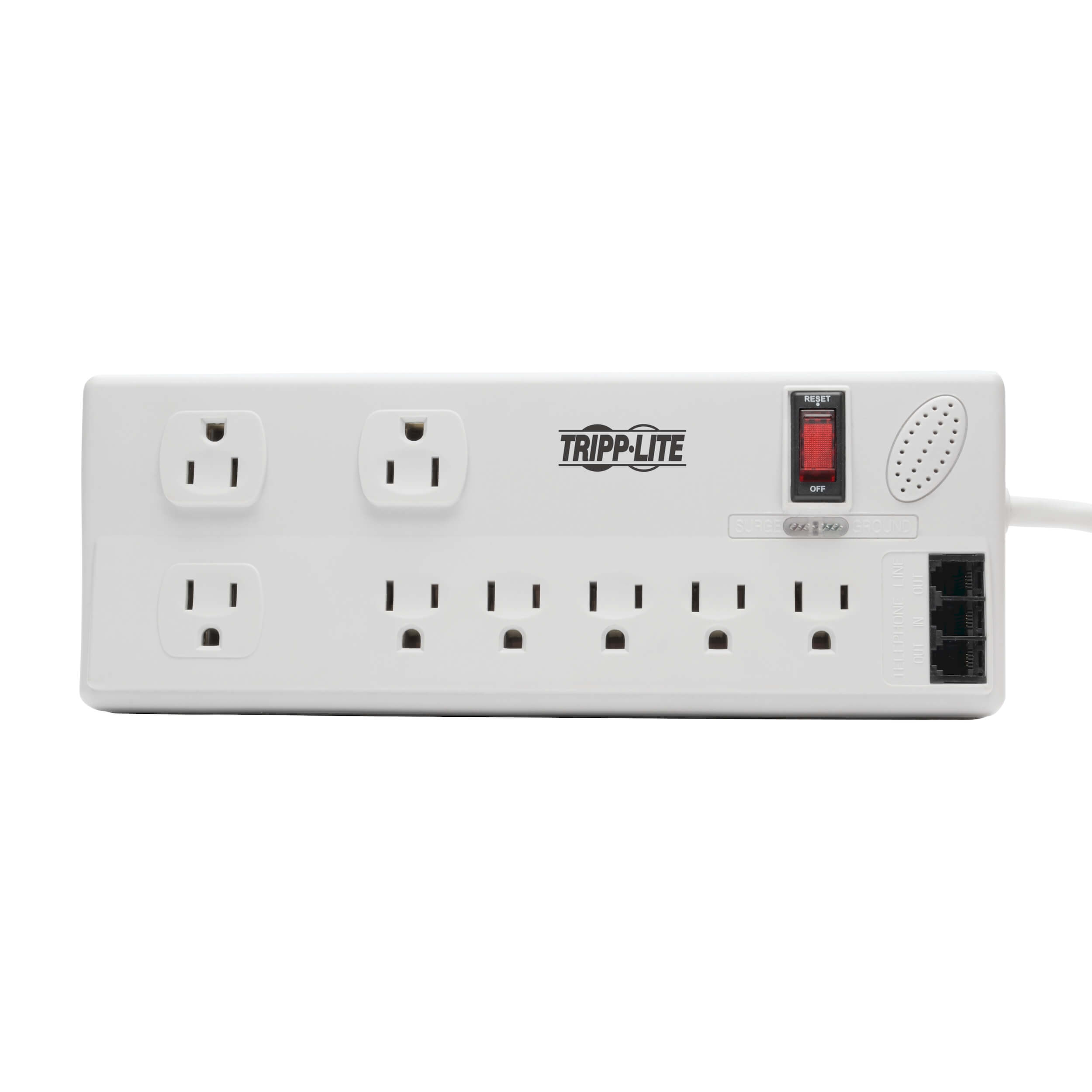 8 Outlet Surge Protector, DSL Phone Line Protection, 6-ft Cord | Eaton