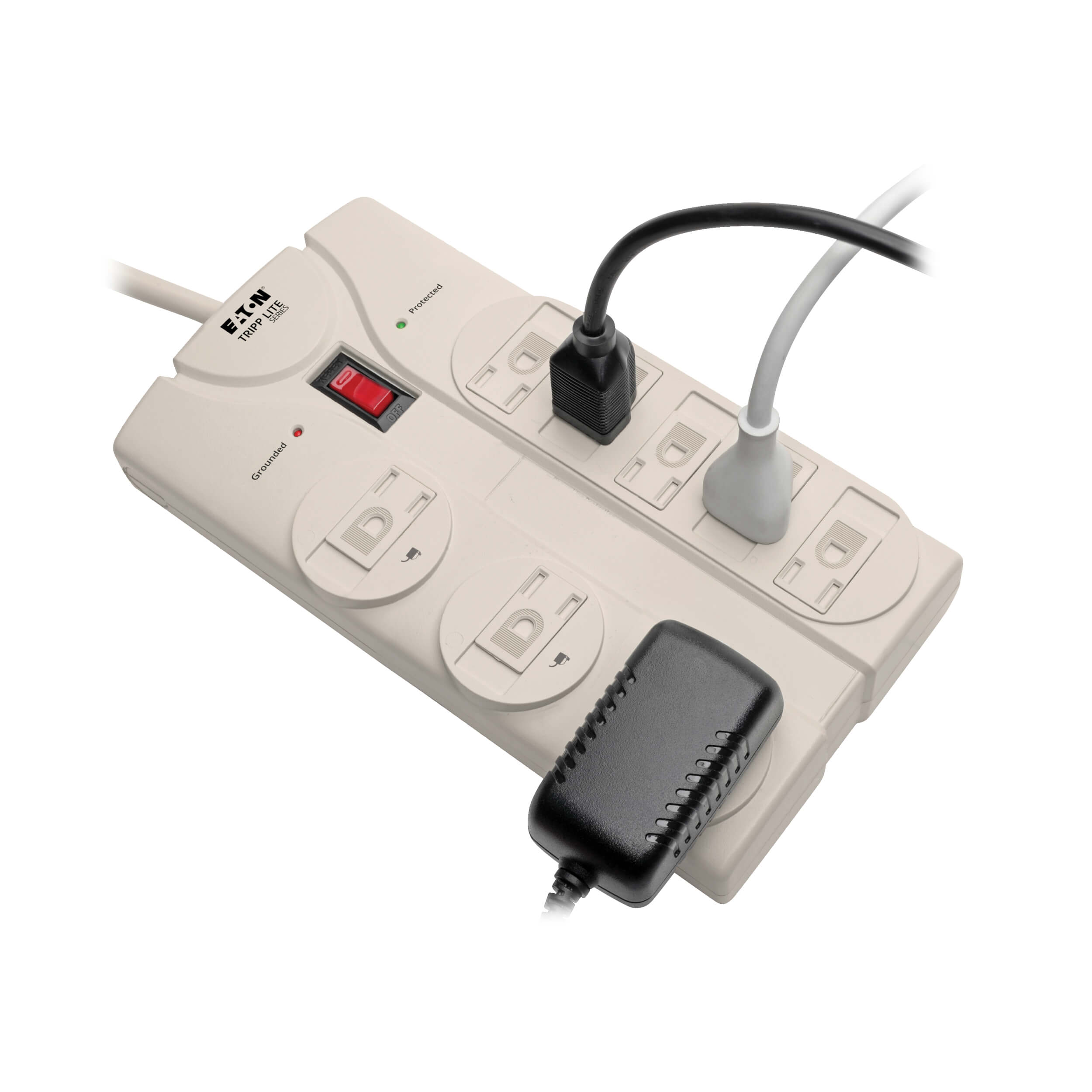 Surge Protector, 8 Outlet, 1440 Joules, 8-ft Cord, LED | Eaton