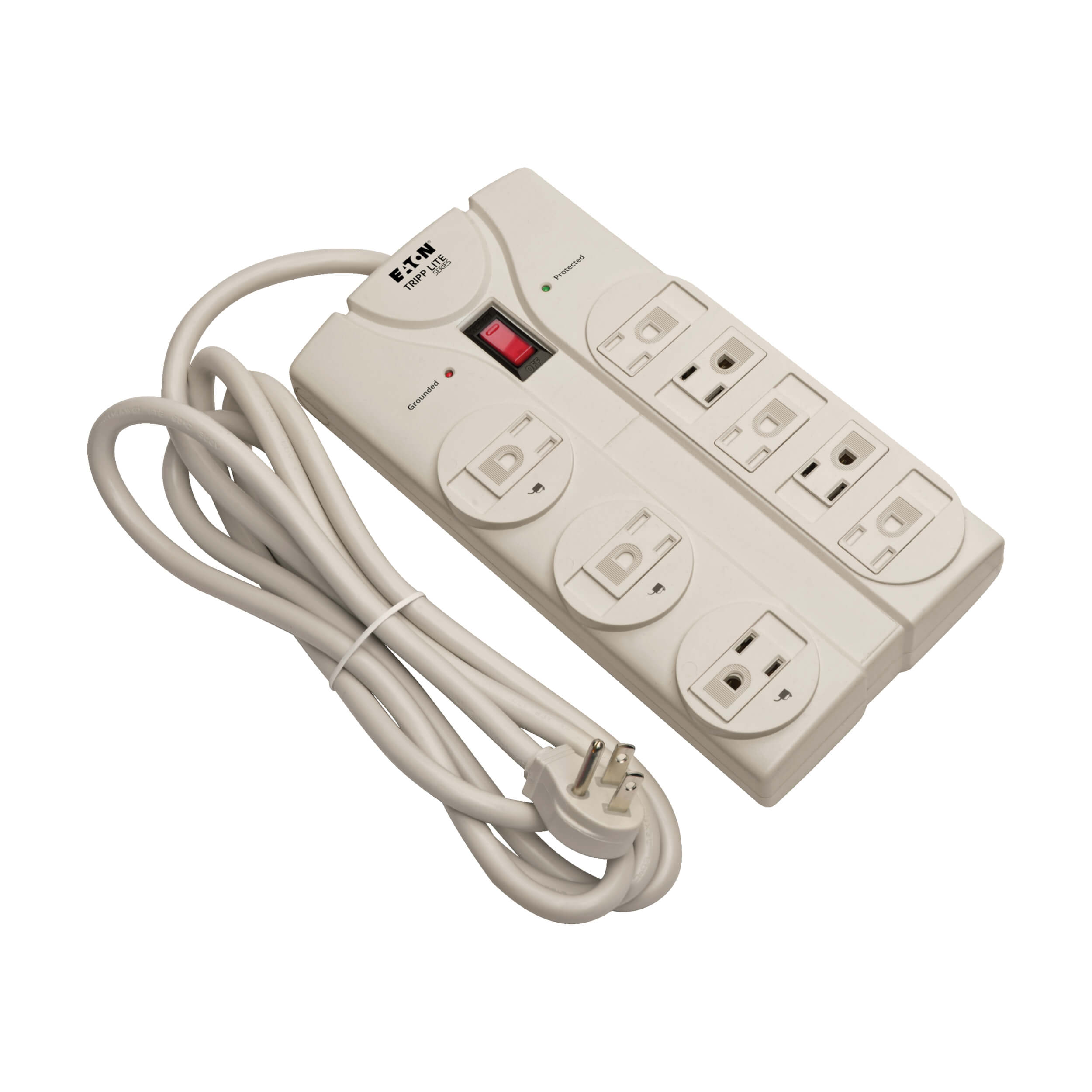 Surge Protector, 8 Outlet, 1440 Joules, 8-ft Cord, LED | Eaton