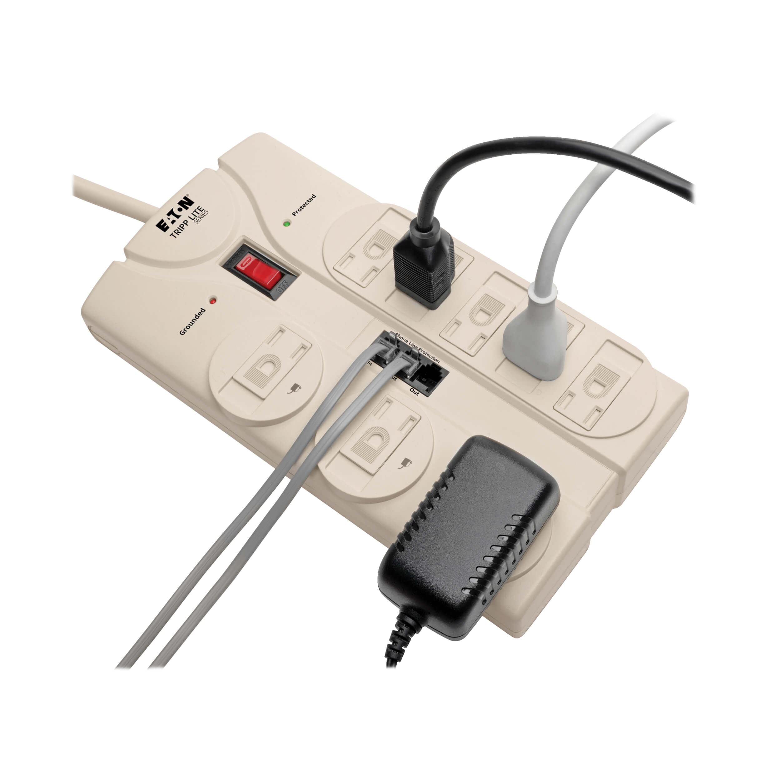 Surge Protector, 8 Outlet, 2160 Joules, 8-ft Cord | Eaton