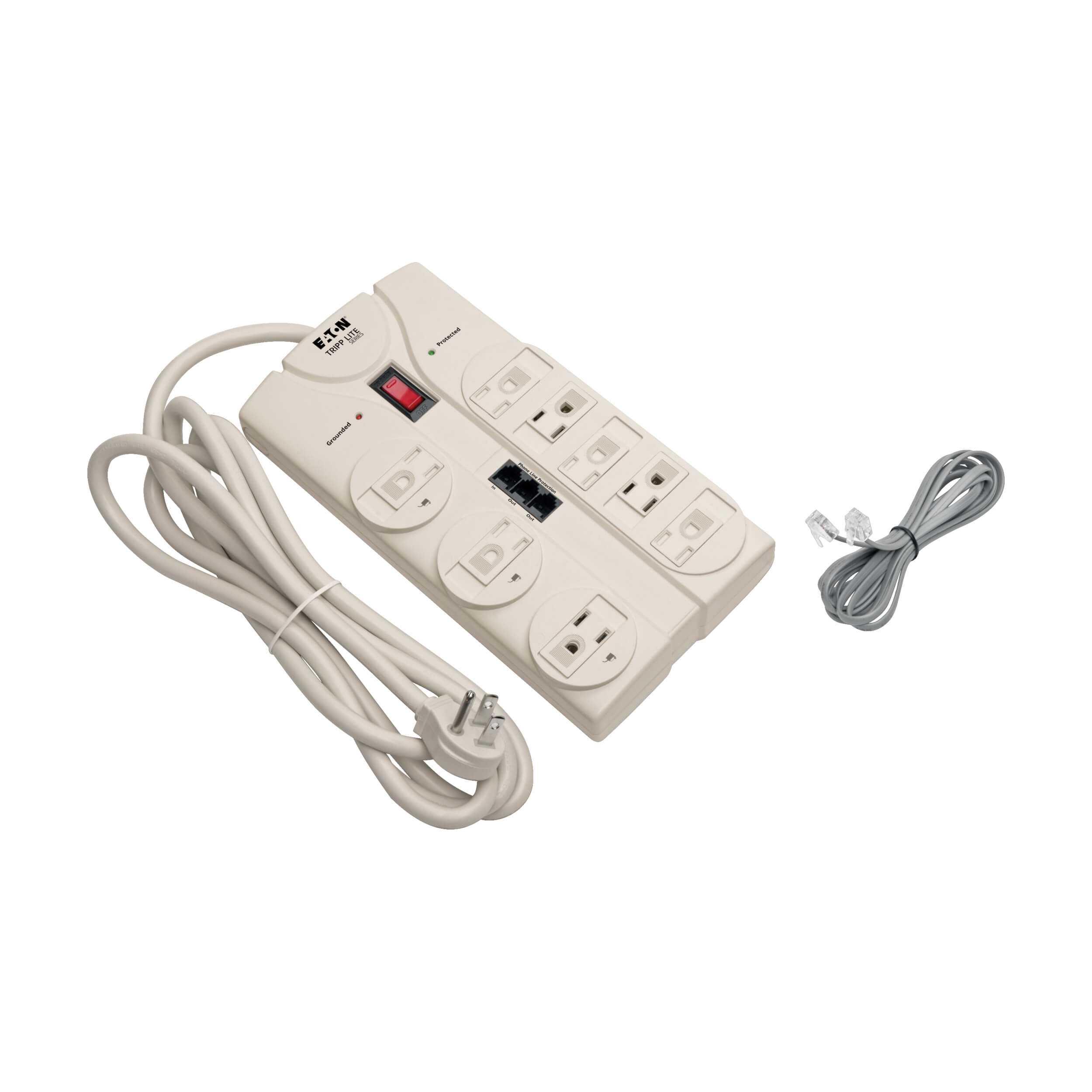Surge Protector, 8 Outlet, 2160 Joules, 8-ft Cord | Eaton