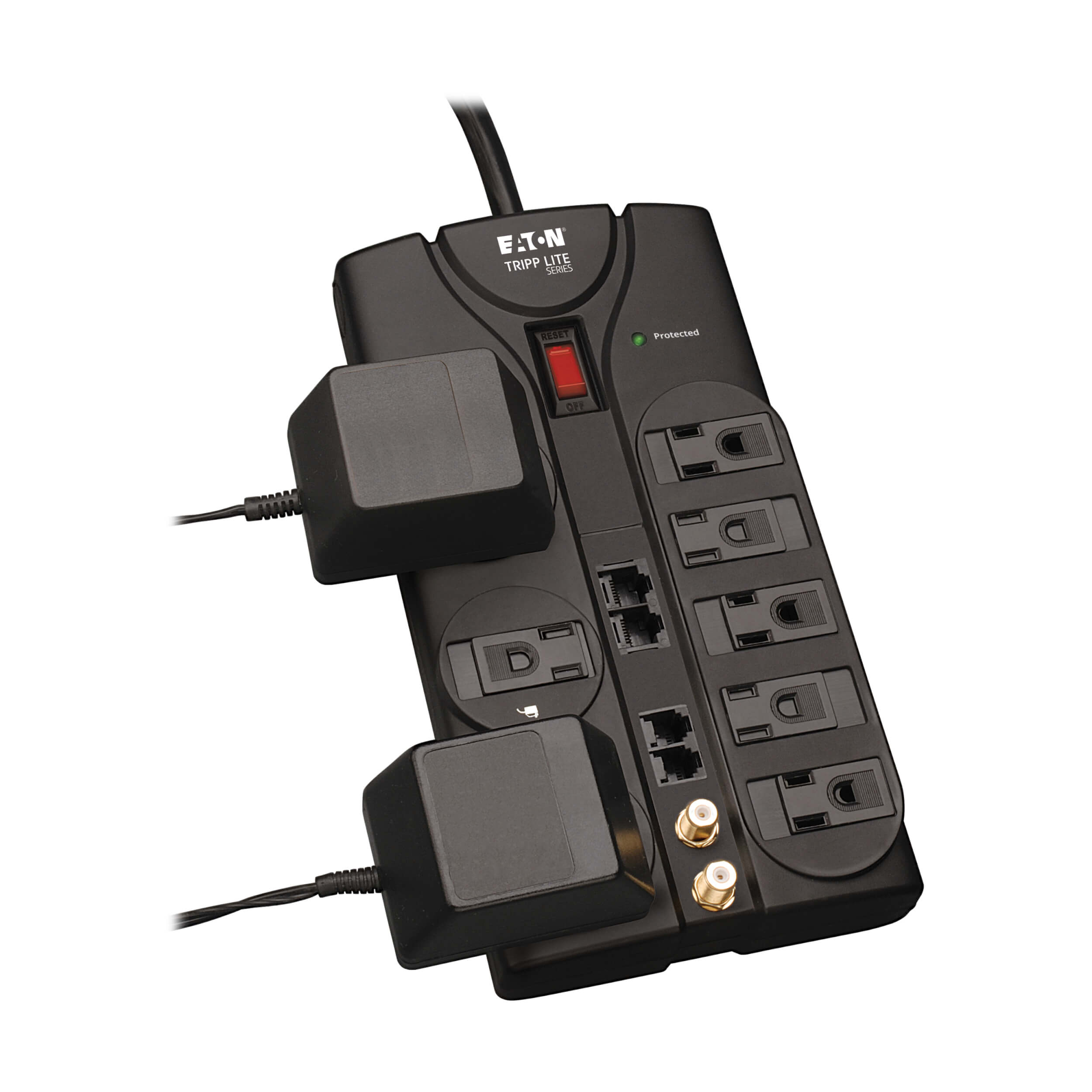 Surge Protector, 8 Outlet, 3240 Joules, 10-ft Cord, RJ45 | Eaton
