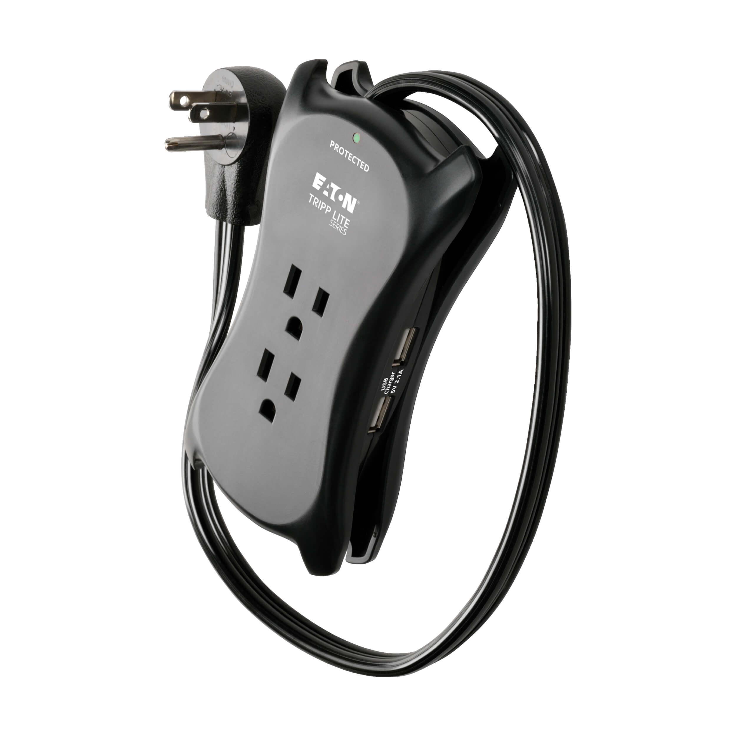 Surge Protector, 3 Outlet, 1050 Joules, 2 USB Ports | Eaton