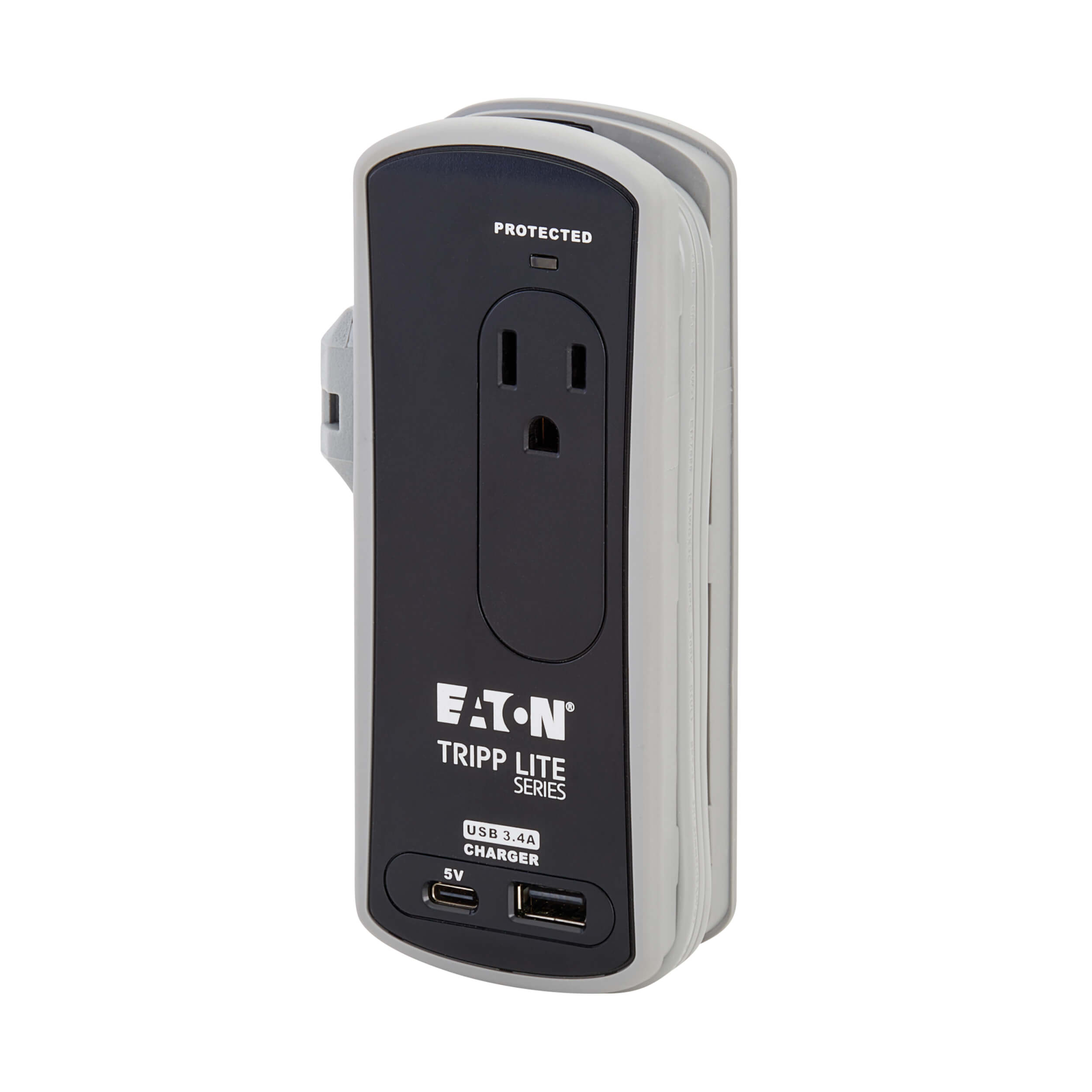 Surge Protector, 2 Outlet, Direct Plug-in, USB-A, USB-C | Eaton