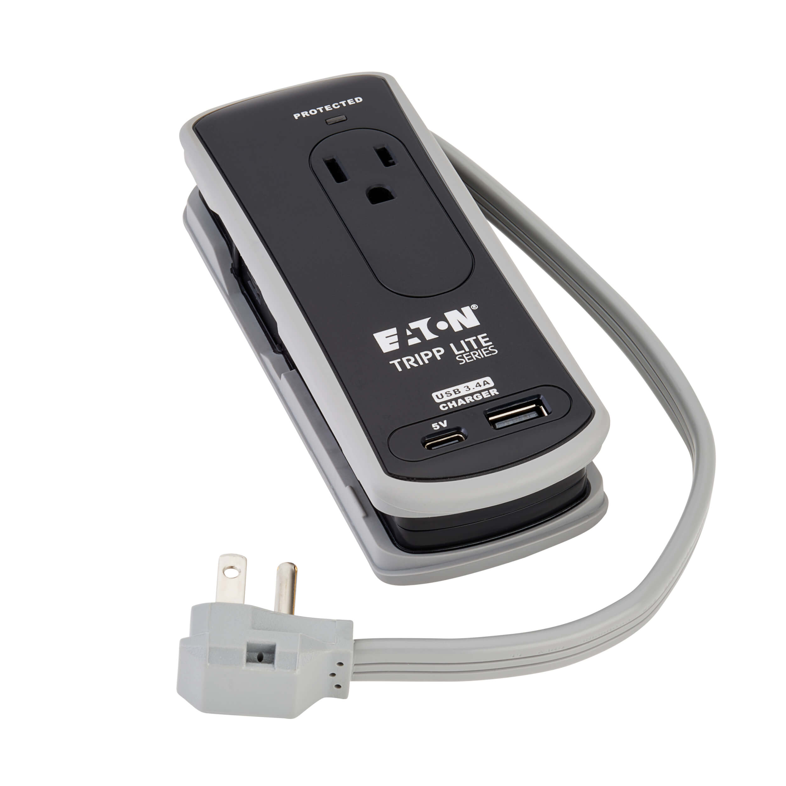 Surge Protector, 2 Outlet, Direct Plug-in, USB-A, USB-C | Eaton
