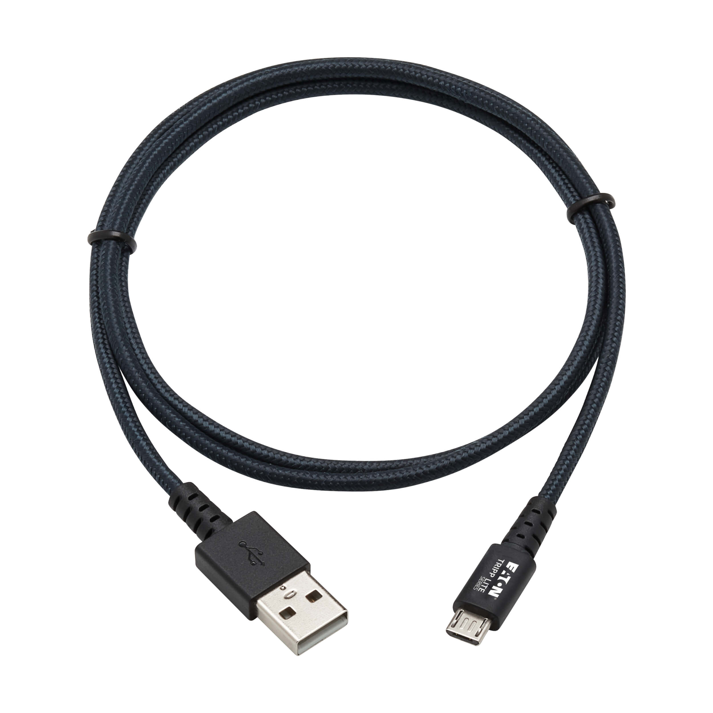 Heavy Duty USB-A to USB Micro-B Cable, M/M, Gray, 3ft | Eaton