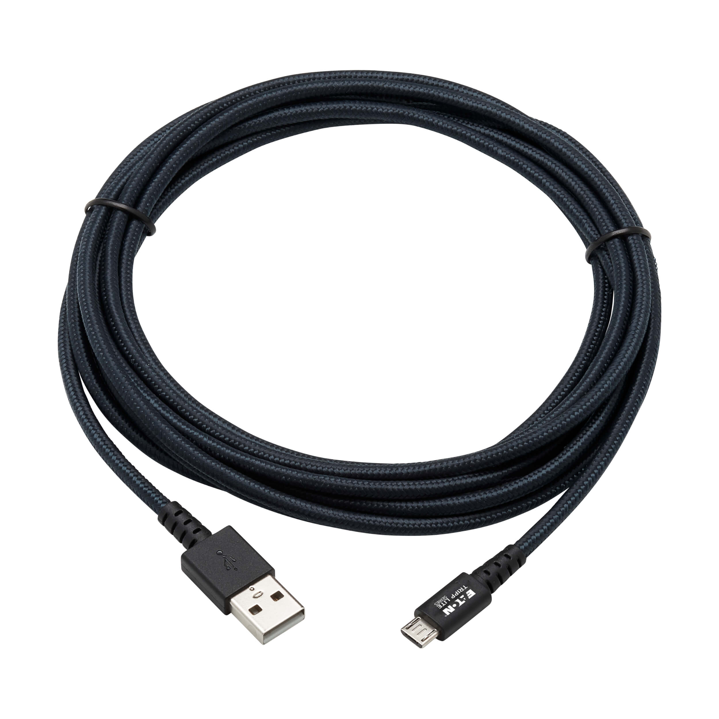 Heavy Duty USB-A to USB Micro-B Cable, M/M, Gray, 10ft | Eaton
